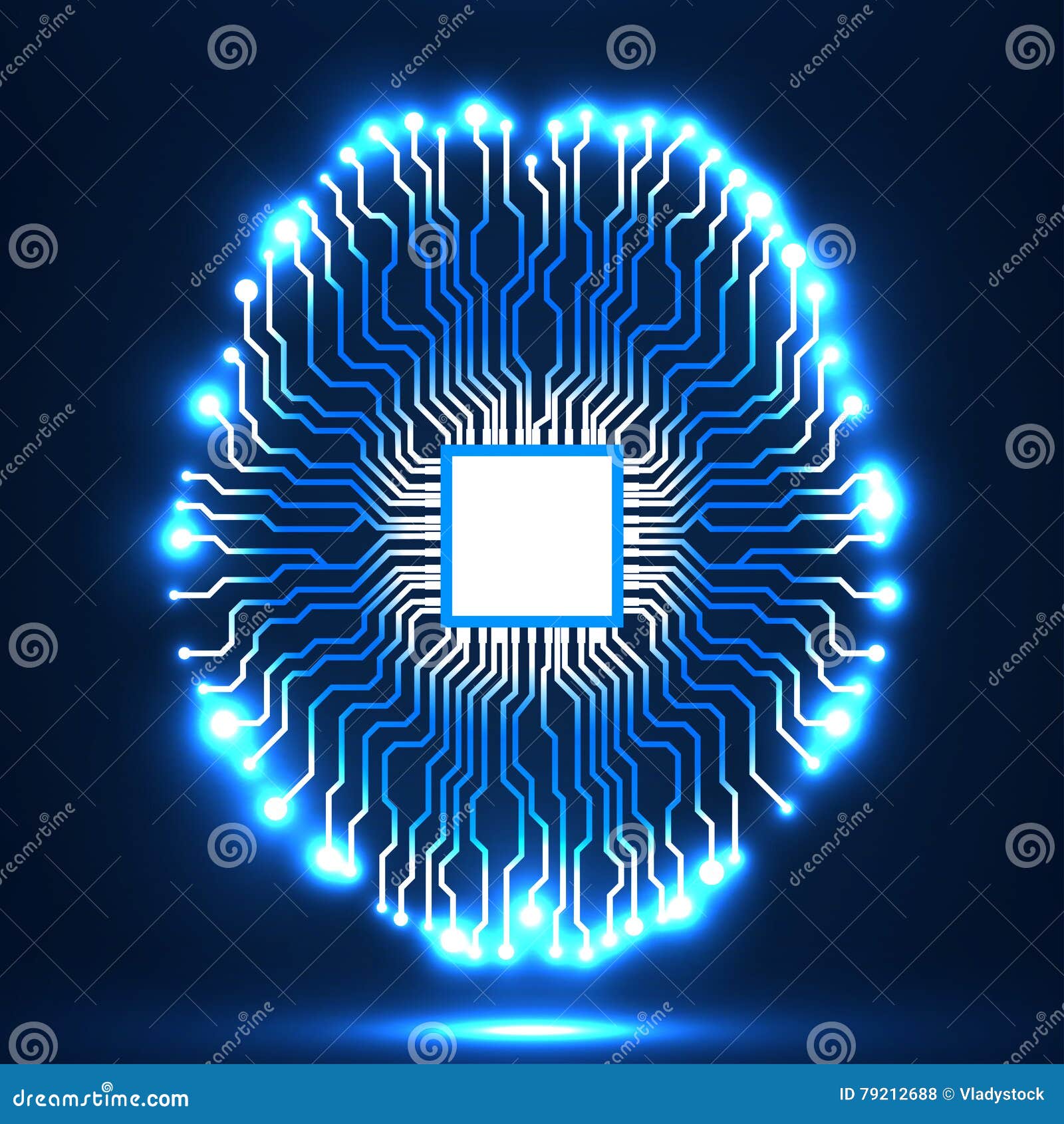 Neon Brain. Cpu. Circuit Board. Abstract Technology Background Vector ... Neon Brain. Cpu. Circuit Board. Abstract Technology Background Vector ...