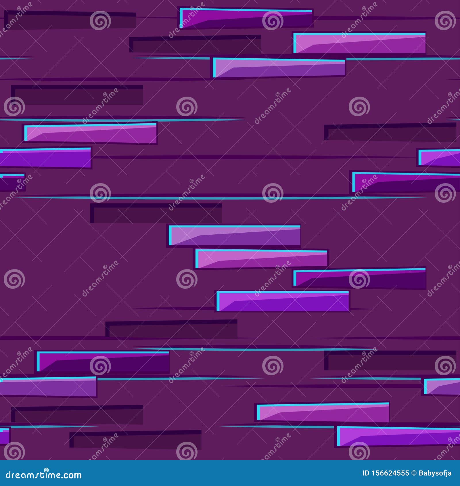 Neon Brick Wall Texture Seamless. Flat Seamless Pattern Stones Brick ...