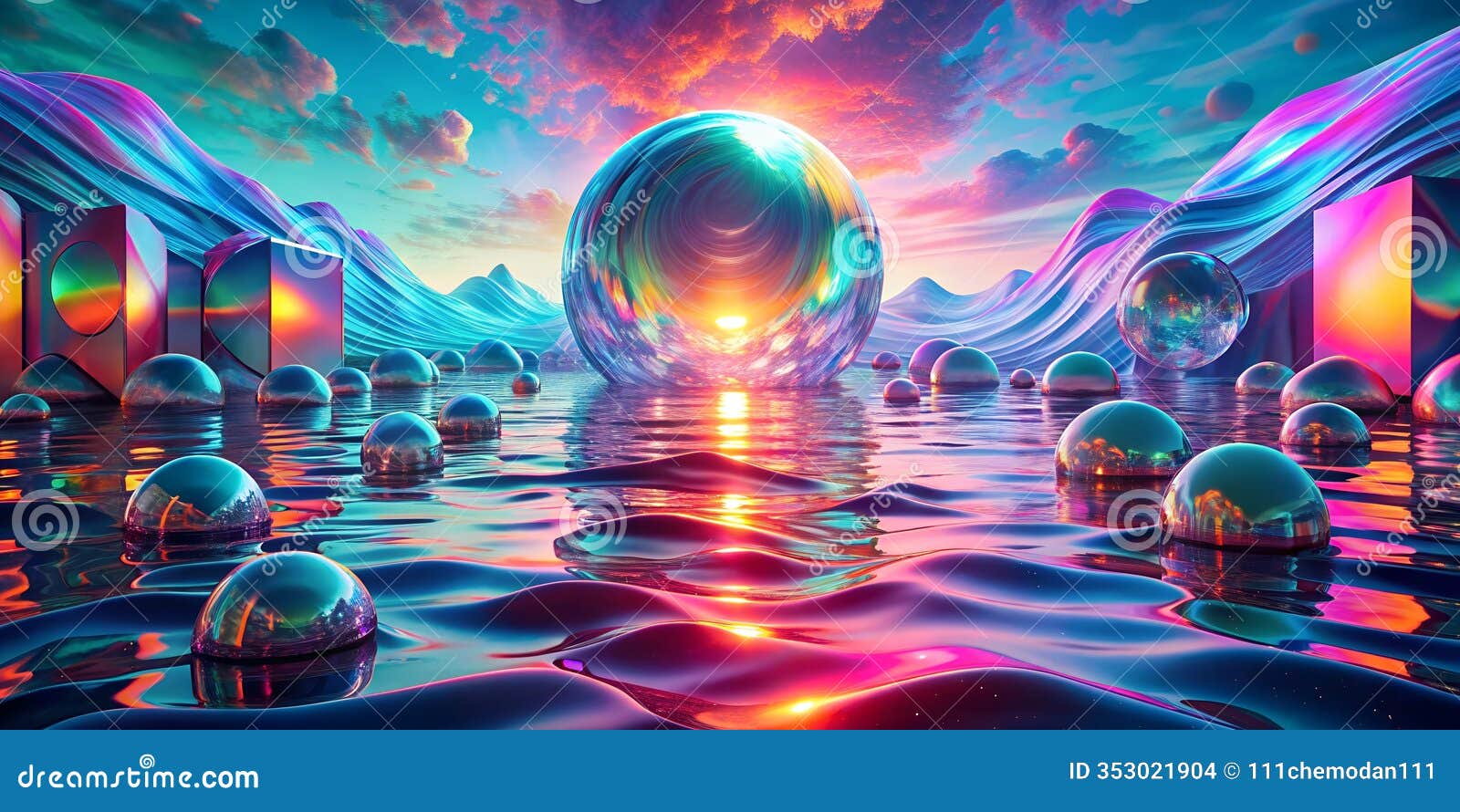 Neon Bright Rainbow Psychedelic Oil Spill Effect Background Royalty ...