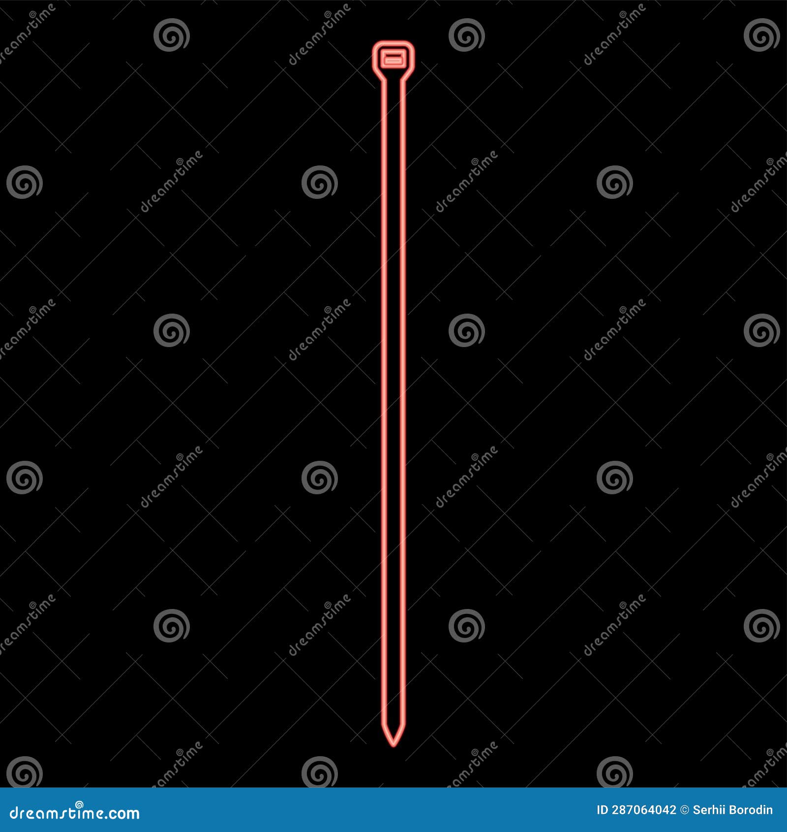 Neon Cable Coil Wire Reel Spool Red Color Vector Illustration Image ...