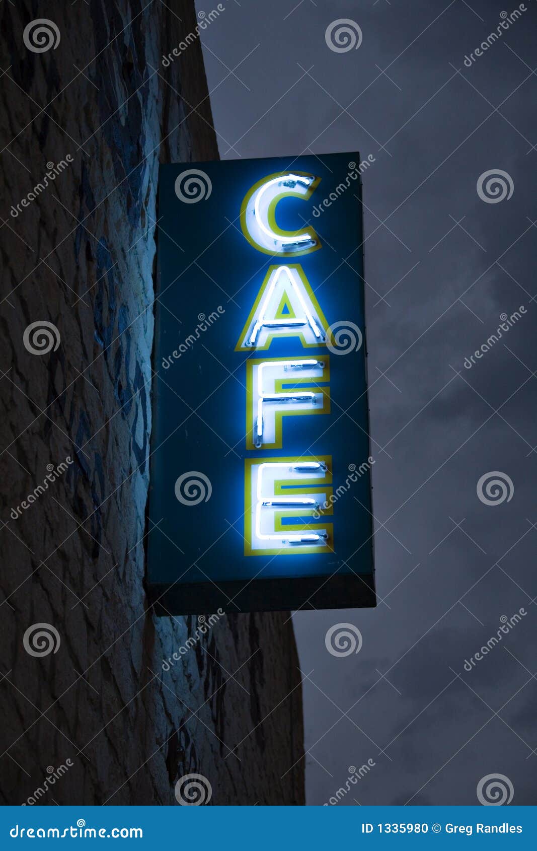 Neon Cafe stock photo. Image of dusk, diner, restaurant - 1335980