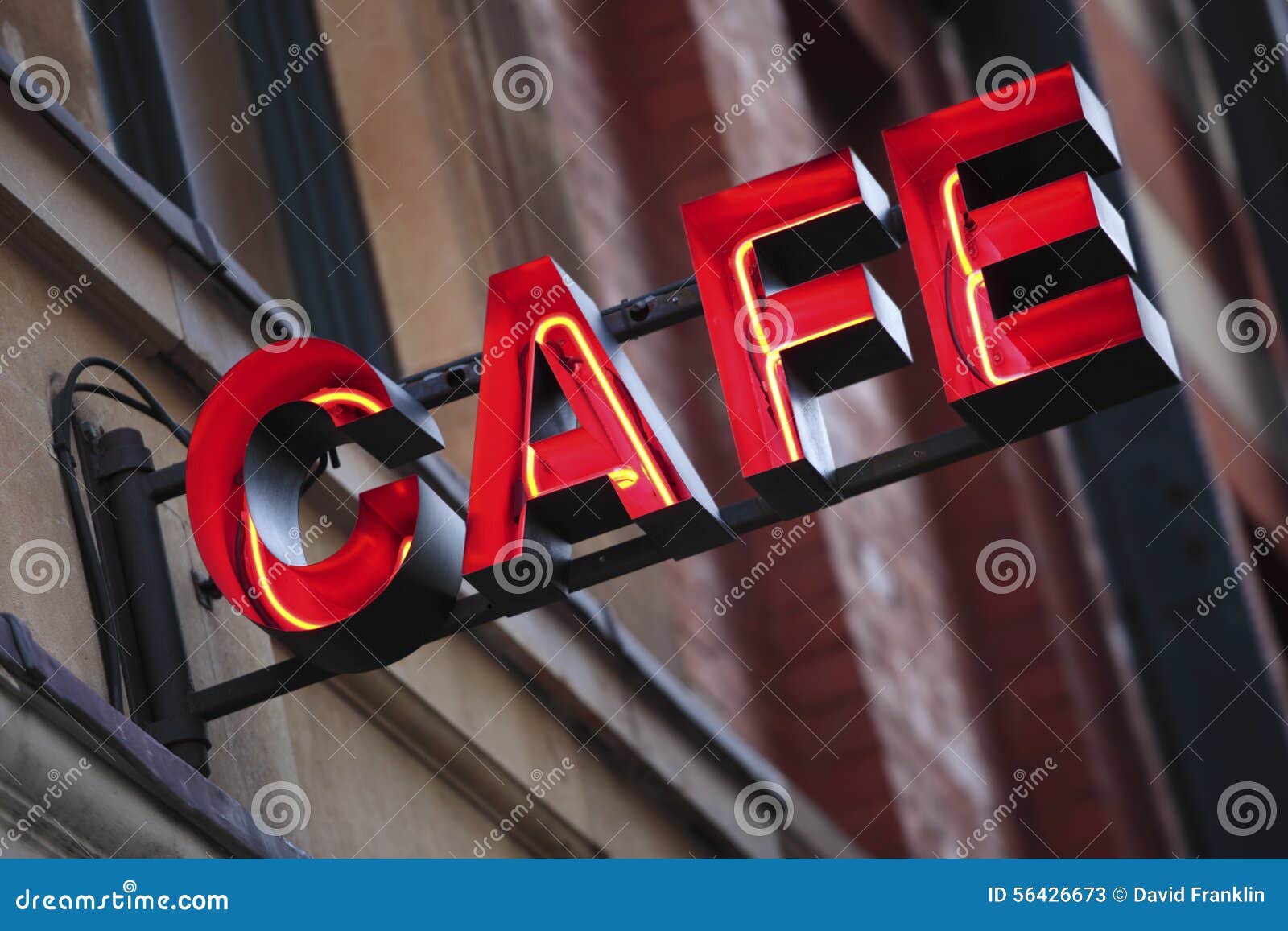 Neon Cafe Sign Cake Purple Signboard Party Symbol Showcase Royalty-Free ...
