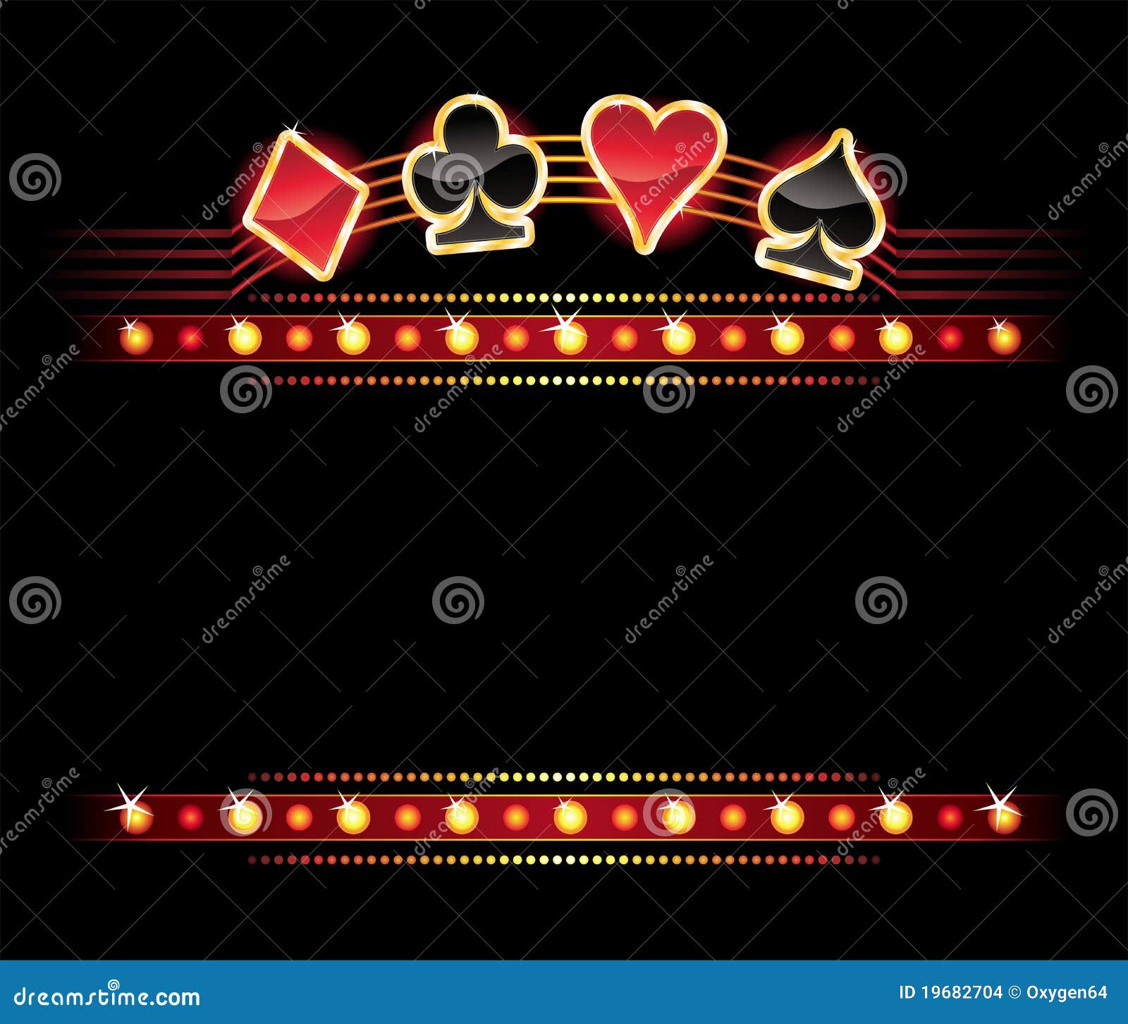 Neon with Card symbols stock vector. Illustration of isolated - 19682704