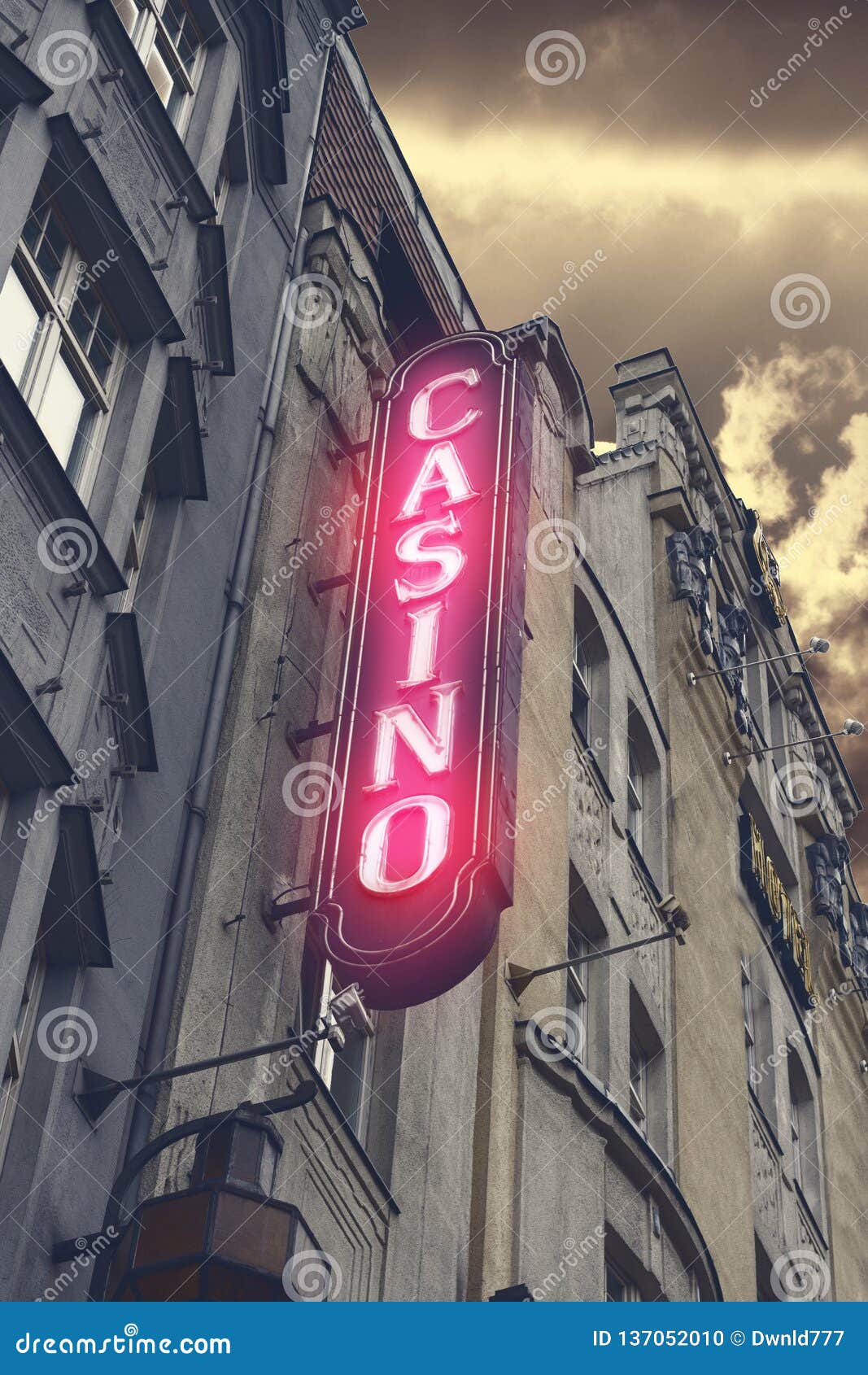 Neon casino sign stock photo. Image of gambling, advertisement - 137052010