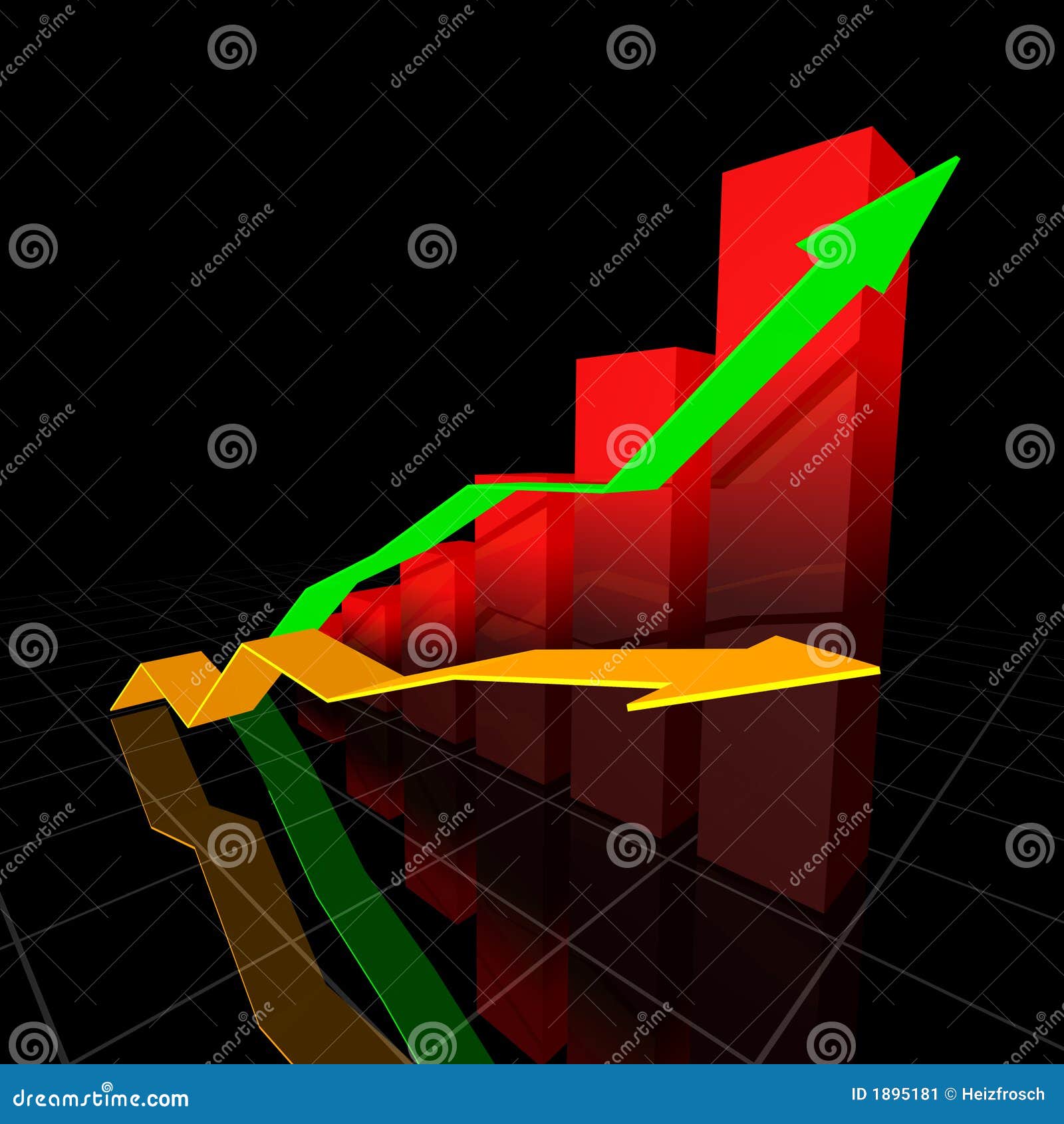Neon chart stock illustration. Illustration of finance - 1895181