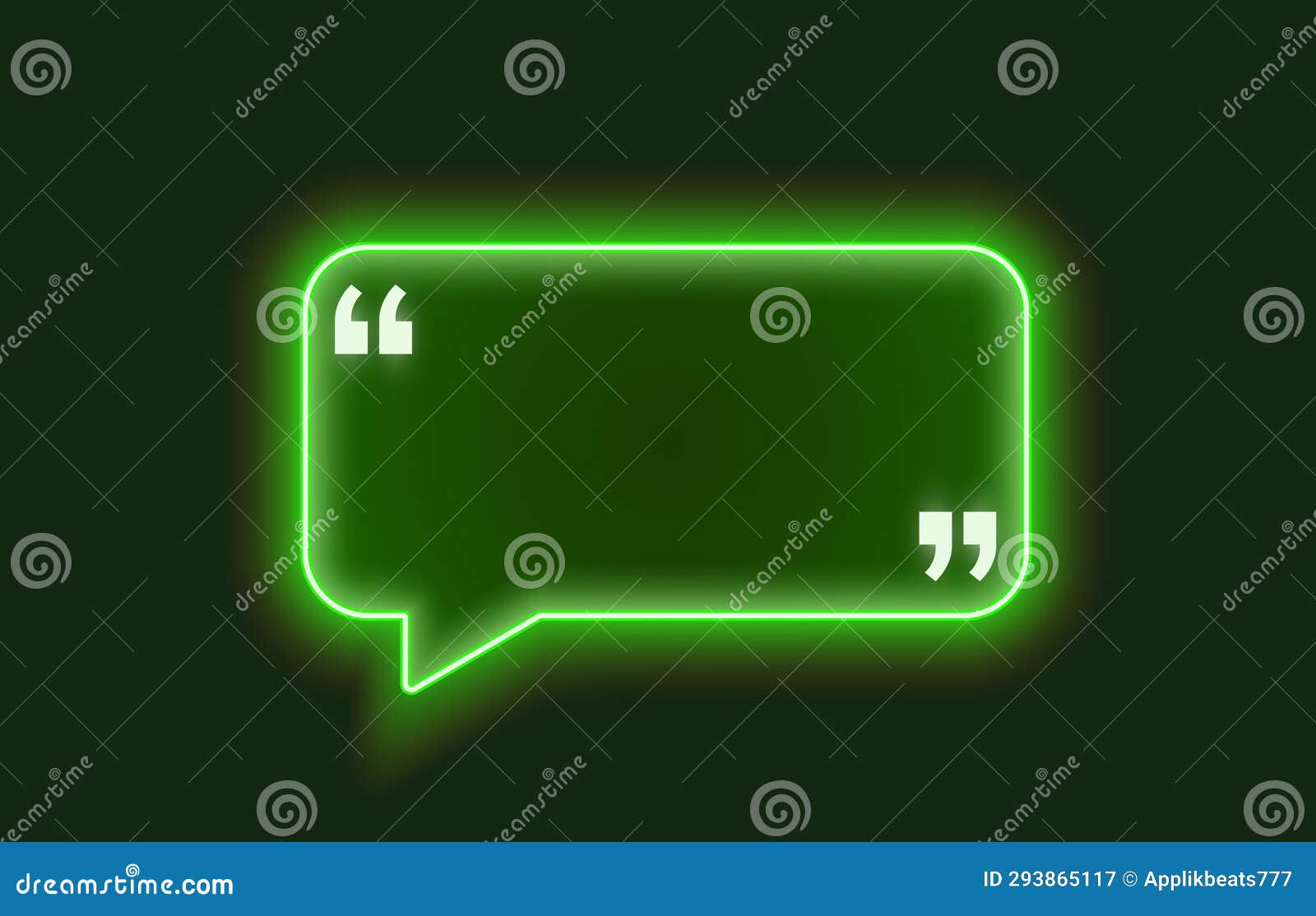 Neon Chat Frame, Bubble Led Talk. Vector Stock Vector - Illustration of ...