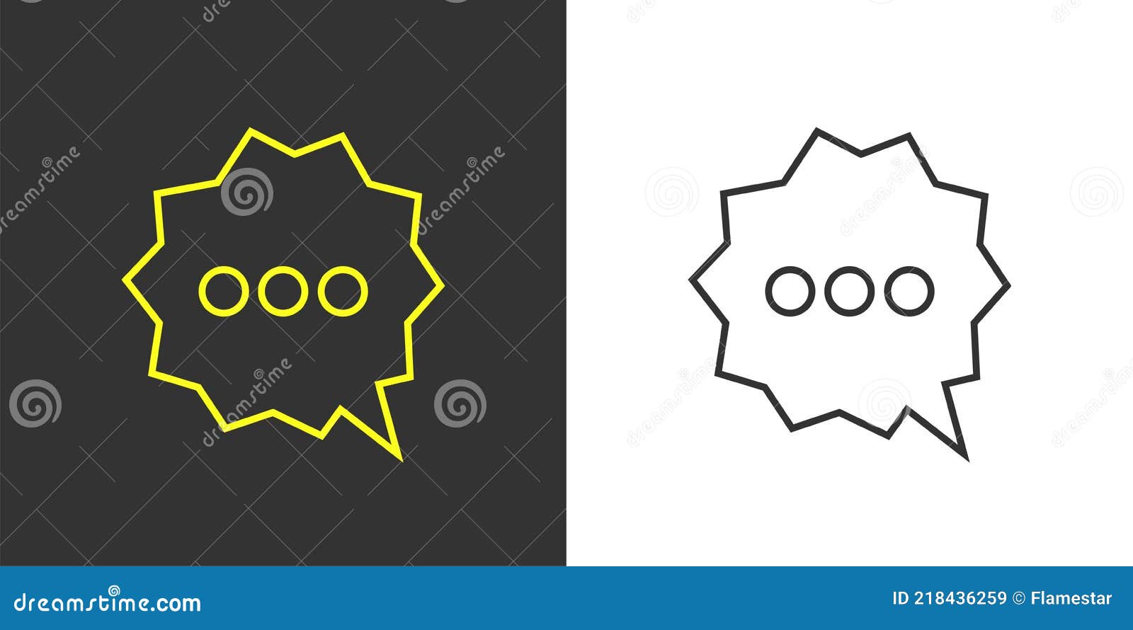 Neon Chat Icon Set Flat Design.Texting Symbol. Vector Eps. Stock Vector ...