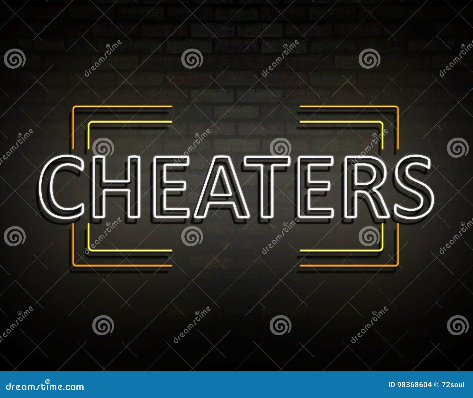 Neon cheaters concept. stock illustration. Illustration of affair ...