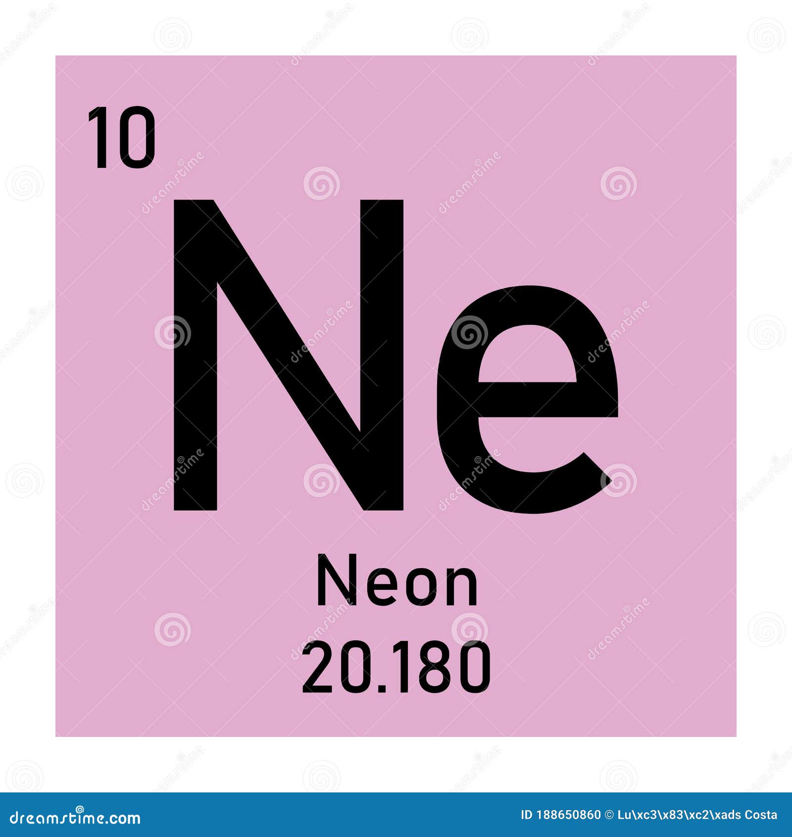 Neon chemical element stock illustration. Illustration of futuristic ...