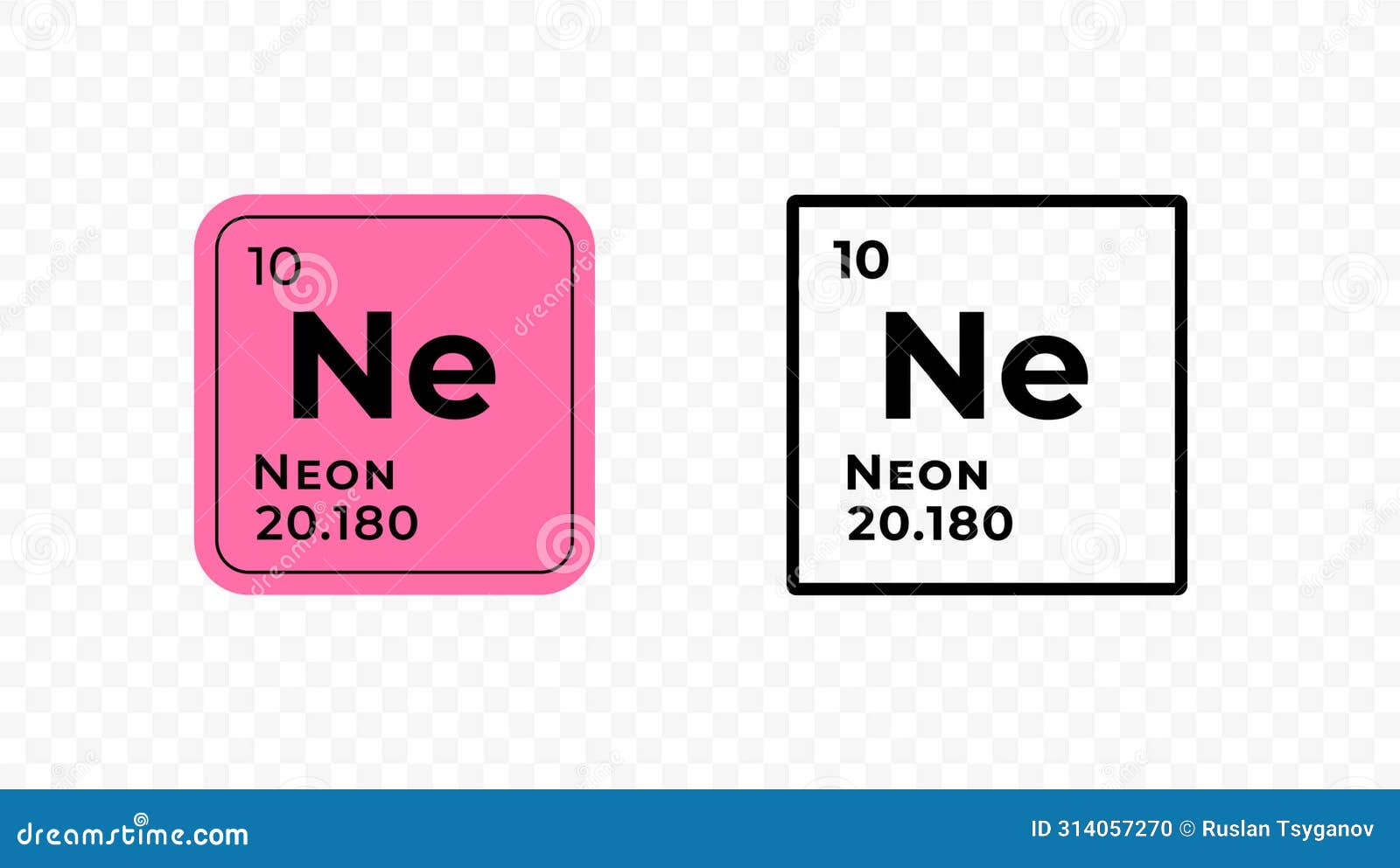 Neon, Chemical Element of the Periodic Table Vector Stock Vector ...