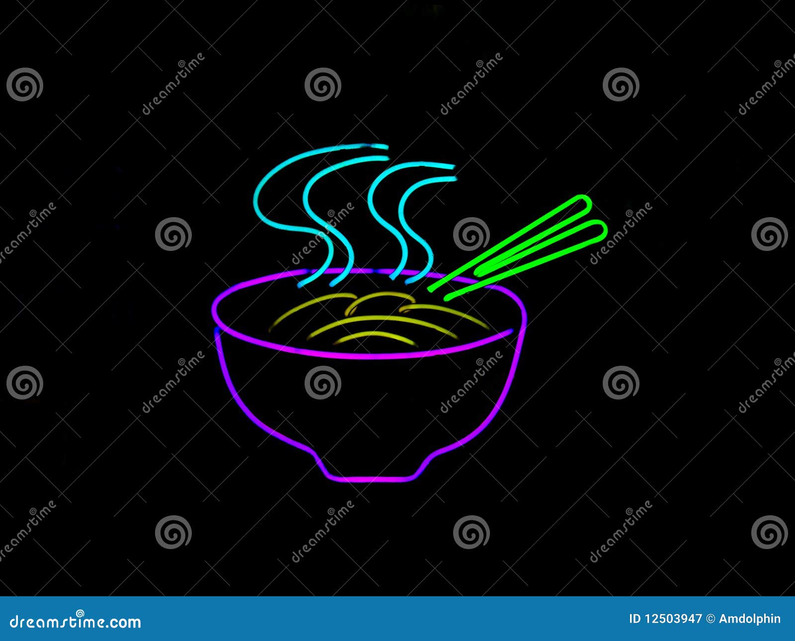 Neon Chinese Noodle Sign stock image. Image of dinner - 12503947