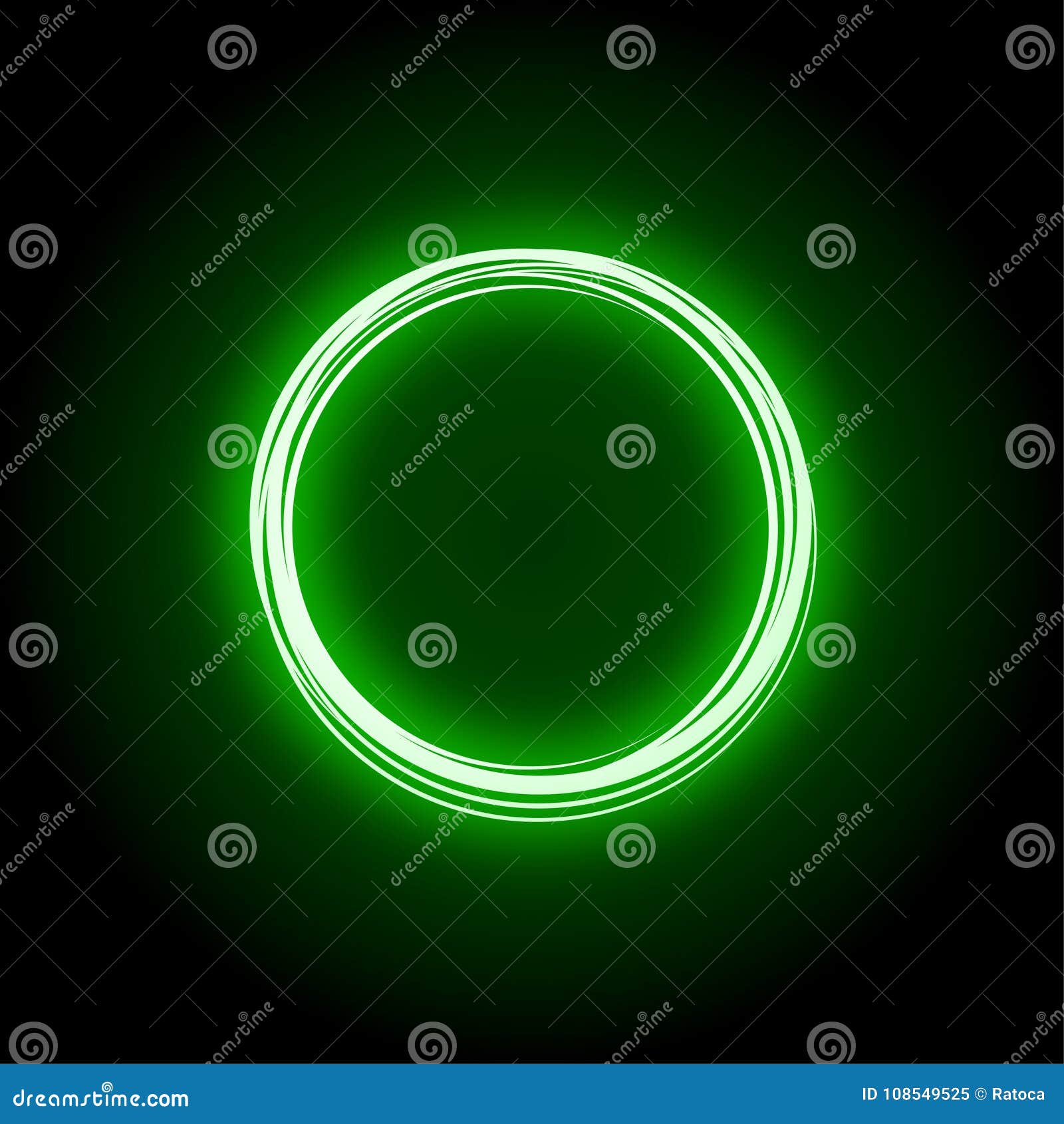 Neon circle design stock vector. Illustration of glowing - 108549525