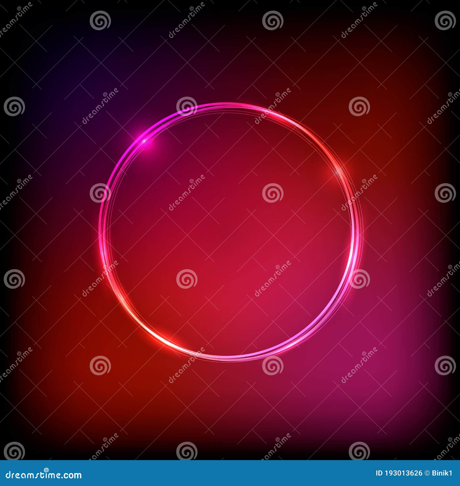 Neon Circle with Lights, Vector Illustration Stock Illustration ...