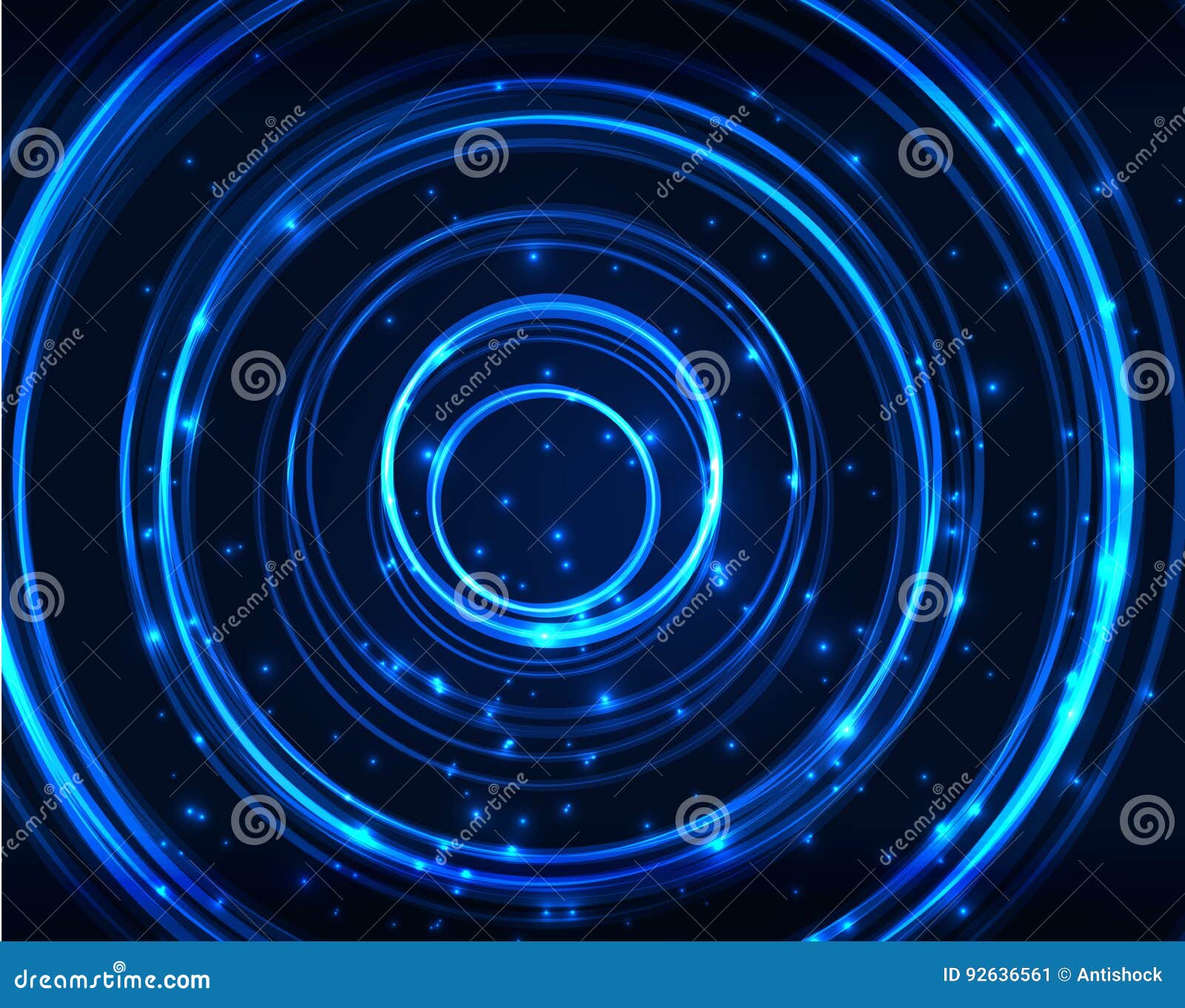 Neon Circles Abstract Background Stock Vector - Illustration of circle ...