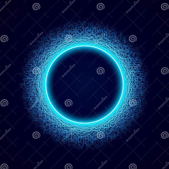 Neon Circular Shape of Soundwave Form. Audio Equalizer. Sound Impulse ...