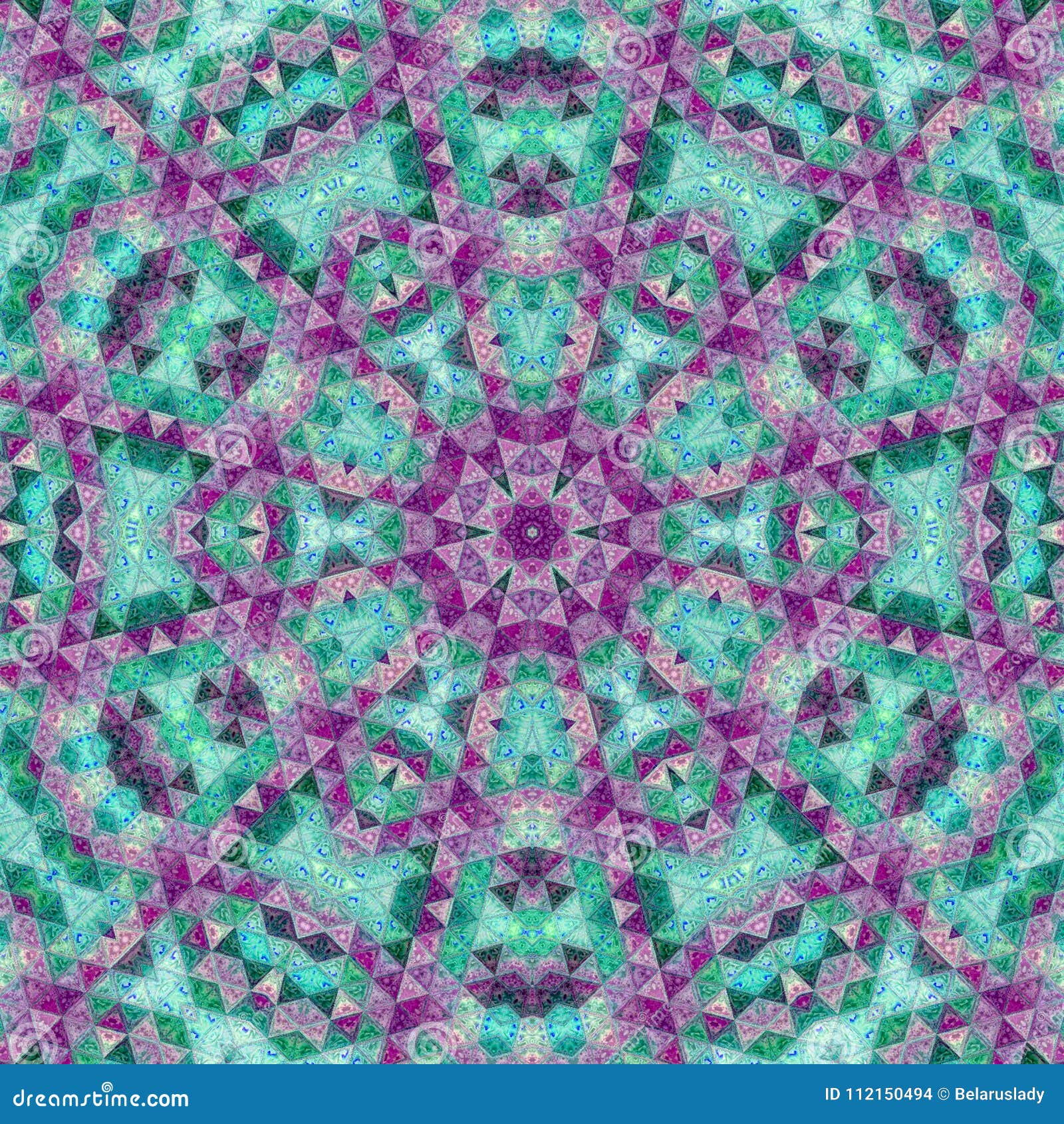 Neon Circular Triangle Pattern in Teal and Pink Stock Photo - Image of ...