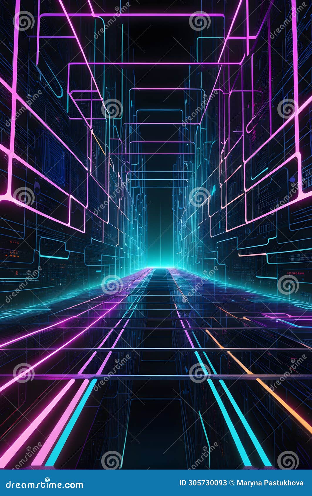 Neon Citadel: Cybersecurity Network in Shadowy Cyberspace, Generative ...