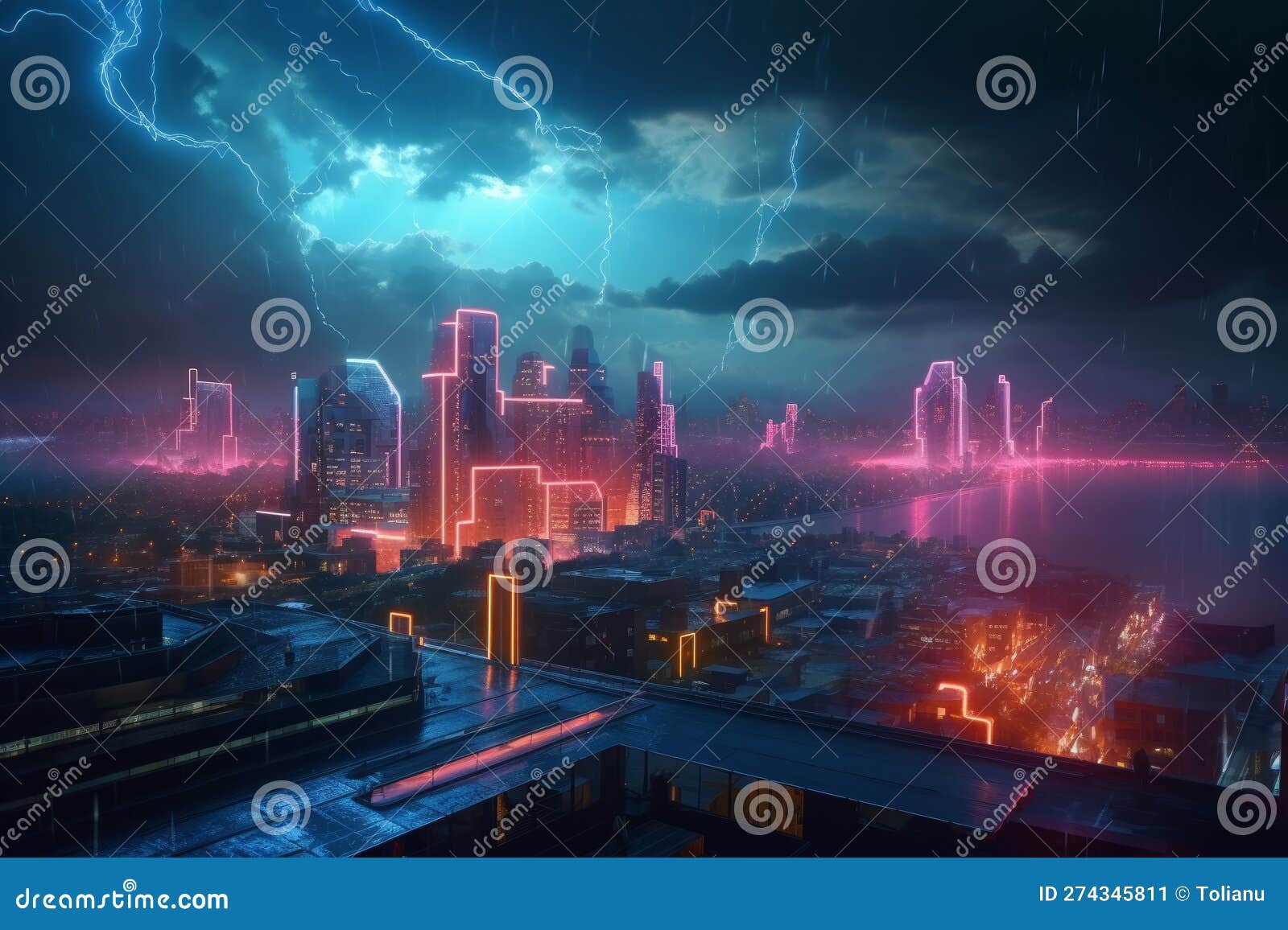 Neon City Transformation: a Stunning 3D Rendering of Cloud Computing ...