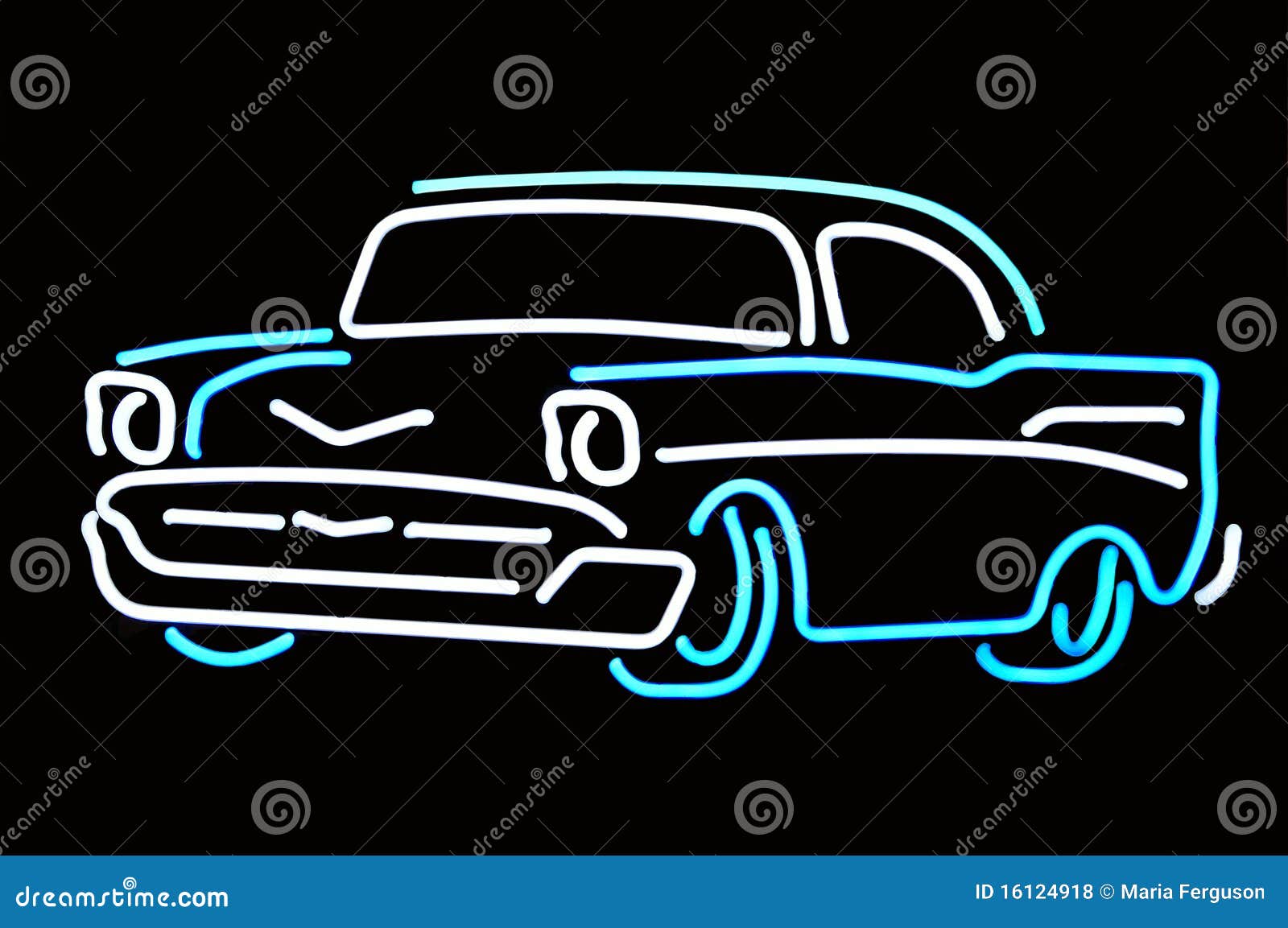 Neon Classic stock photo. Image of touring, antique, sedan - 16124918