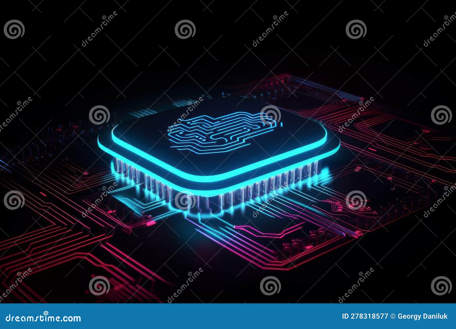 Neon Cloud + Microchip Icon: Futuristic IoT Integratio Stock ... Neon Cloud + Microchip Icon: Futuristic IoT Integratio Stock ...