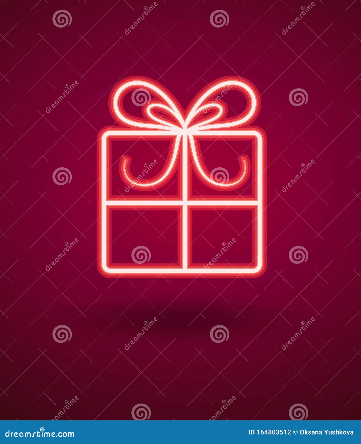 Neon color gift box stock illustration. Illustration of birthday ...