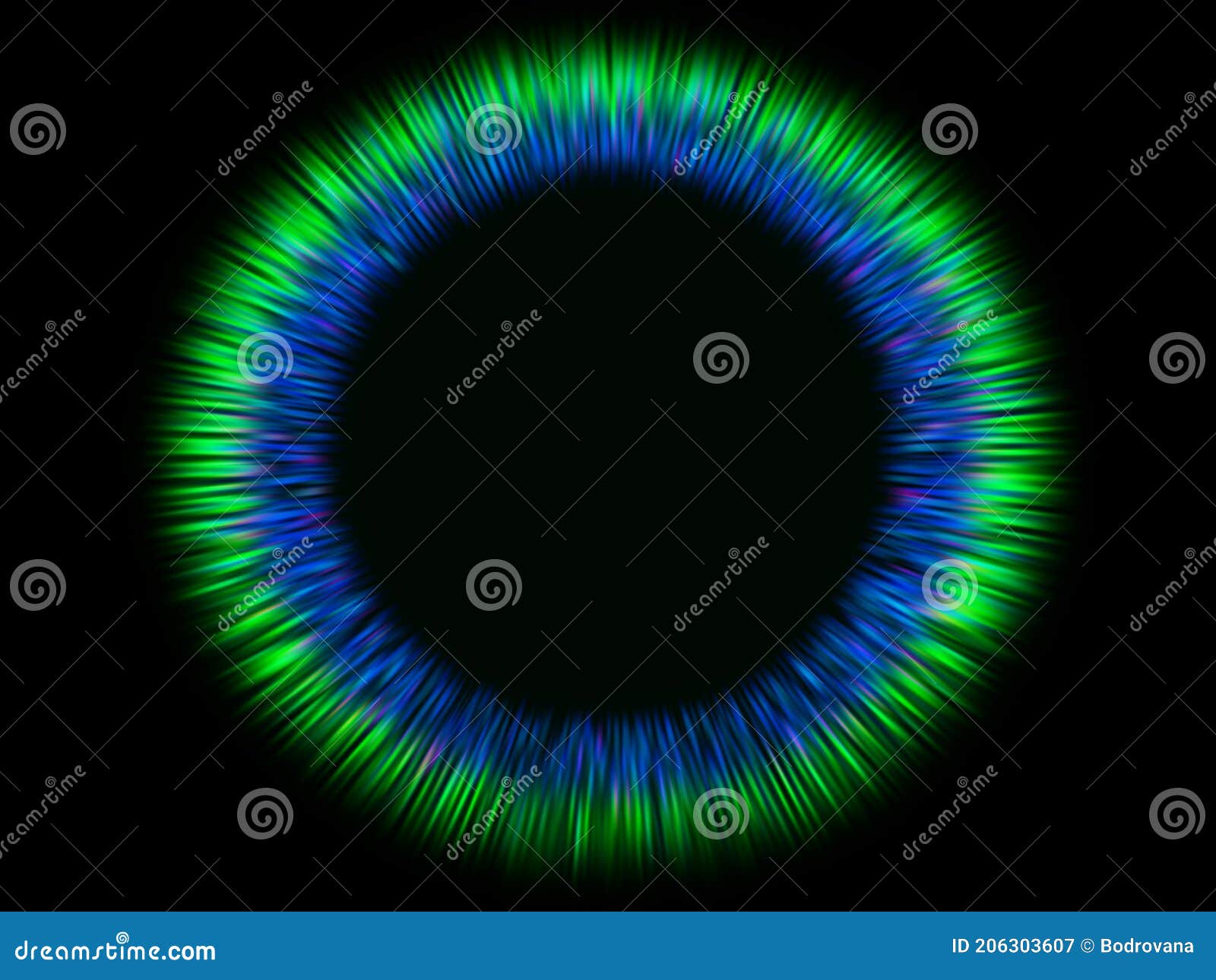 Bright Round Frame on a Black Background. IV Stock Illustration ...