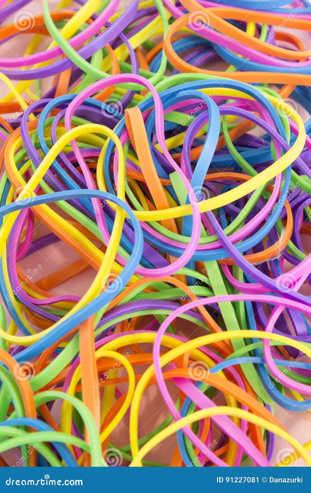 Neon Colored Elastic Rubber Bands Stock Image - Image of pink, colours ...