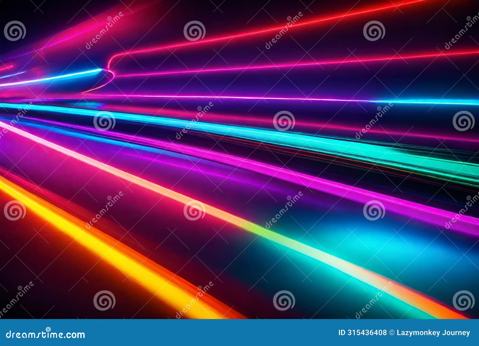 Neon Colored Lights and Speed Glow Lights Stock Illustration ...