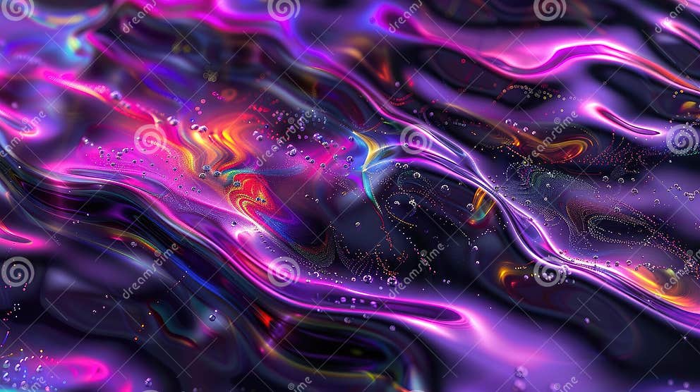 Neon-colored Liquid Mixing, Creating a Mesmerizing Psychedelic Effect ...