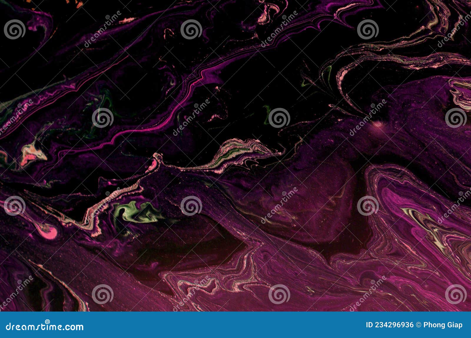 Neon Colored Marble Pattern with Golden Glitter. Fluorescent Liquid ...