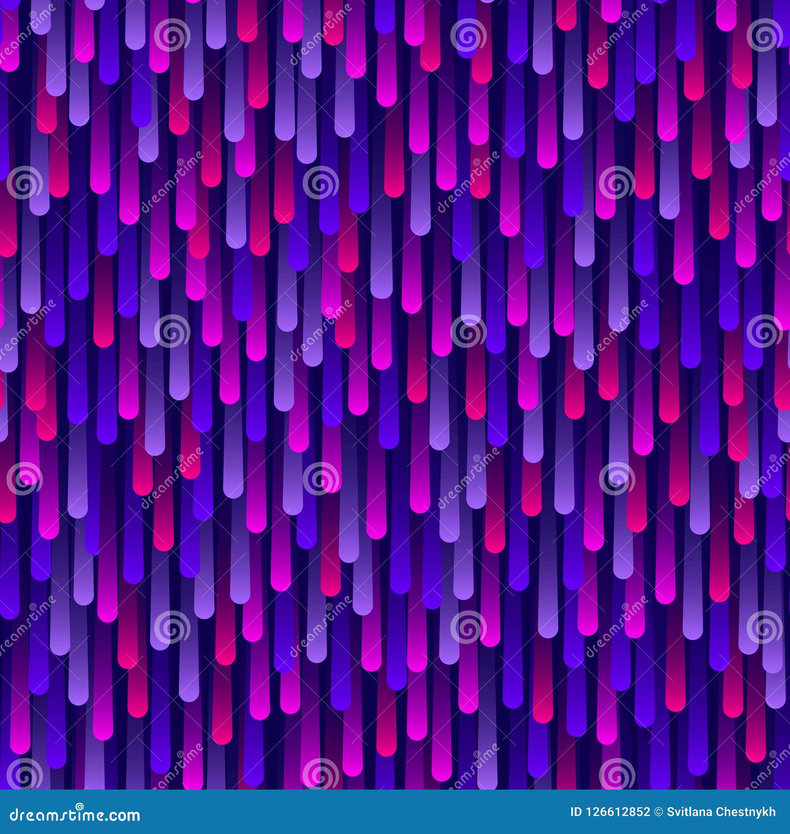 Neon Colored Purple Rain Drops on Dark Blue Background Stock Vector ...