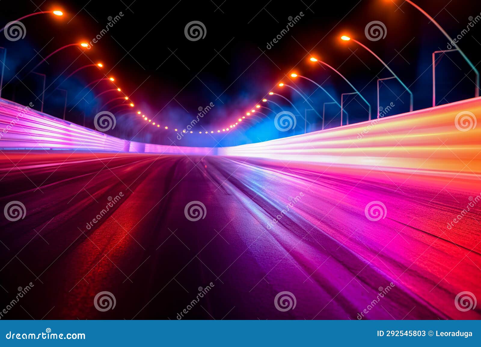 Neon Colored Race or Speedway. Abstract Stock Illustration ...