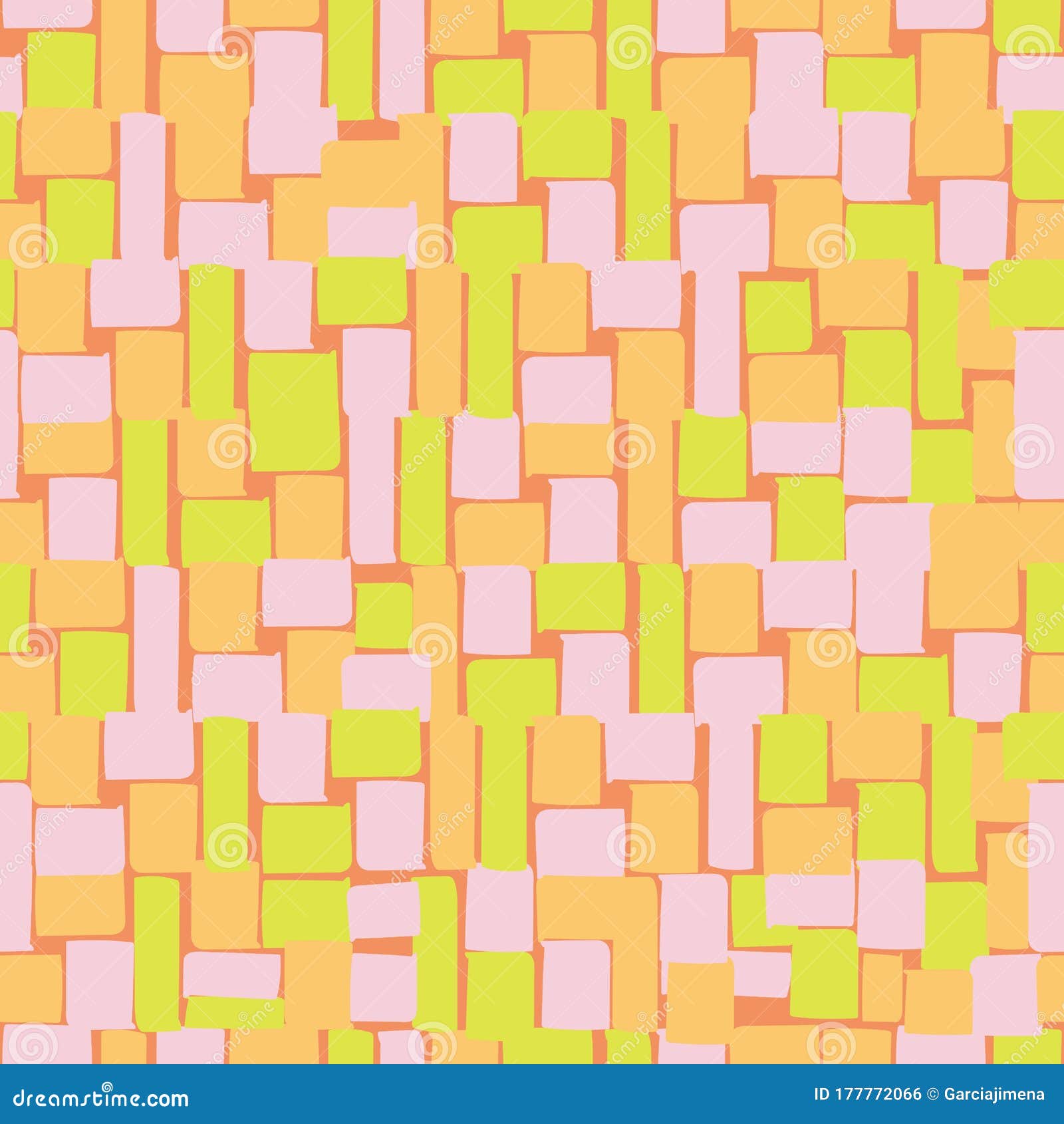 Neon Coloured Sticky Notes Seamless Pattern Background Design. Stock ...