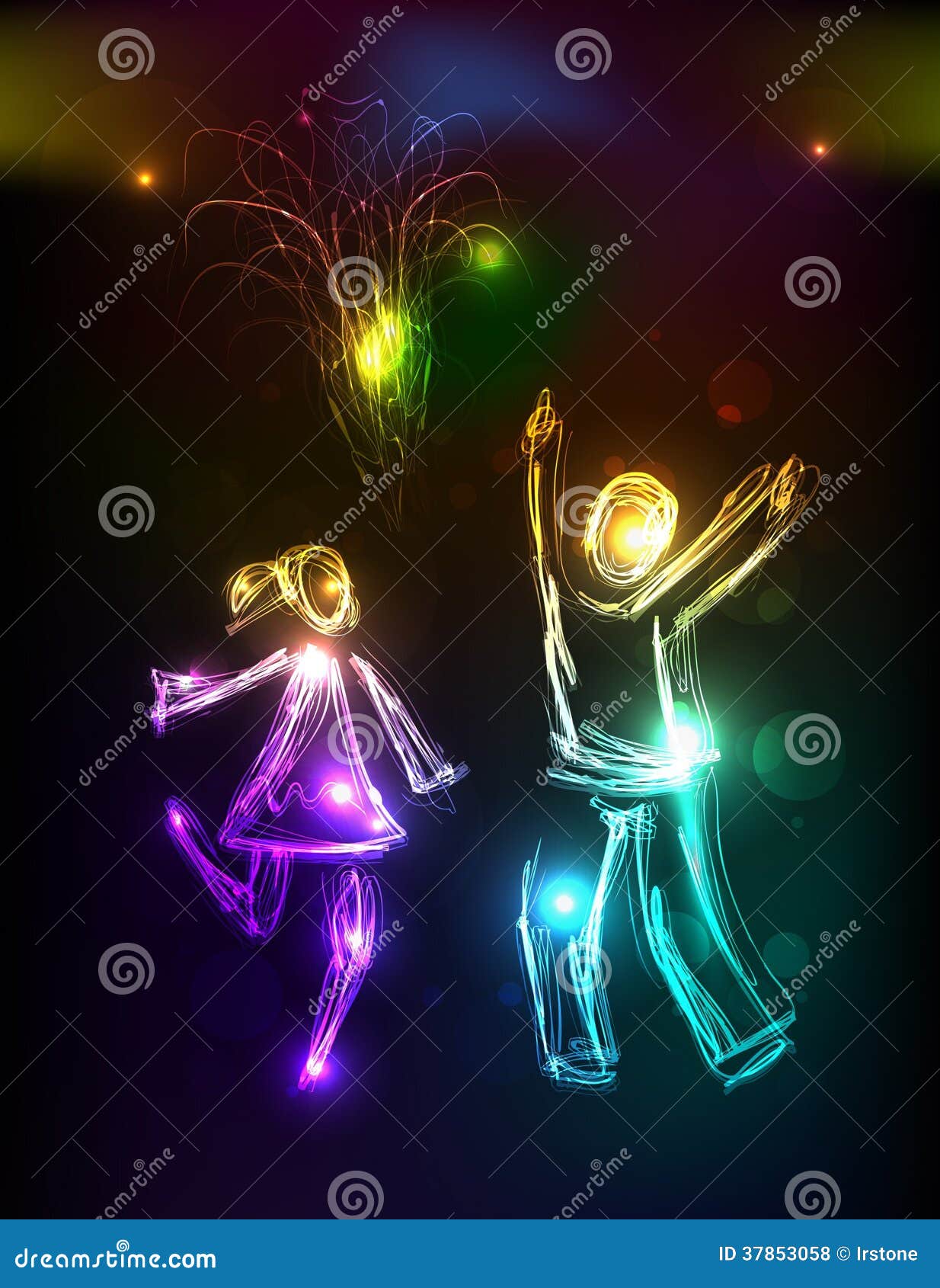 Neon Couple in Love Neon Collection Stock Vector - Illustration of ...