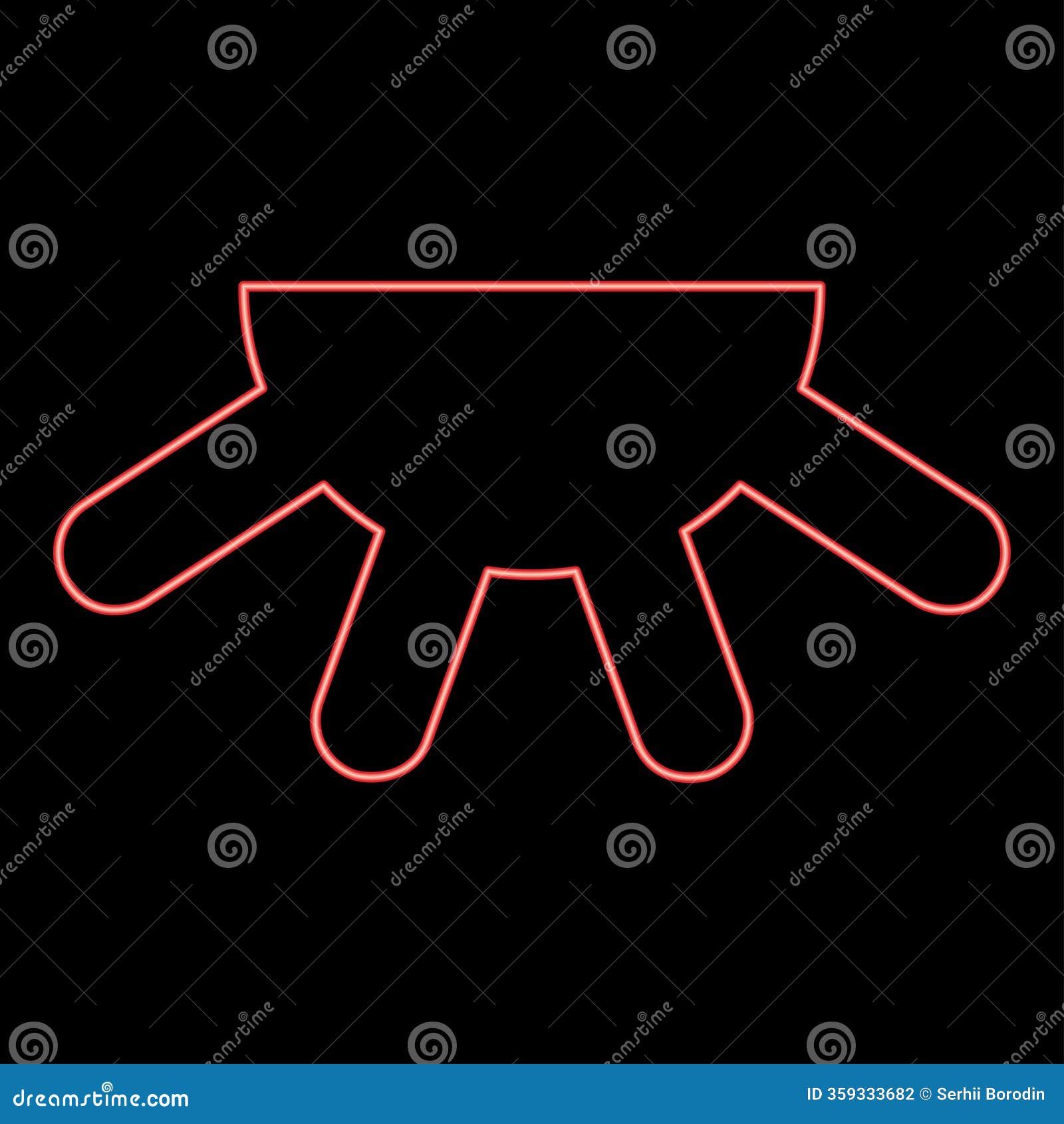 Neon Cow S Udder Red Color Vector Illustration Image Flat Style Stock ...