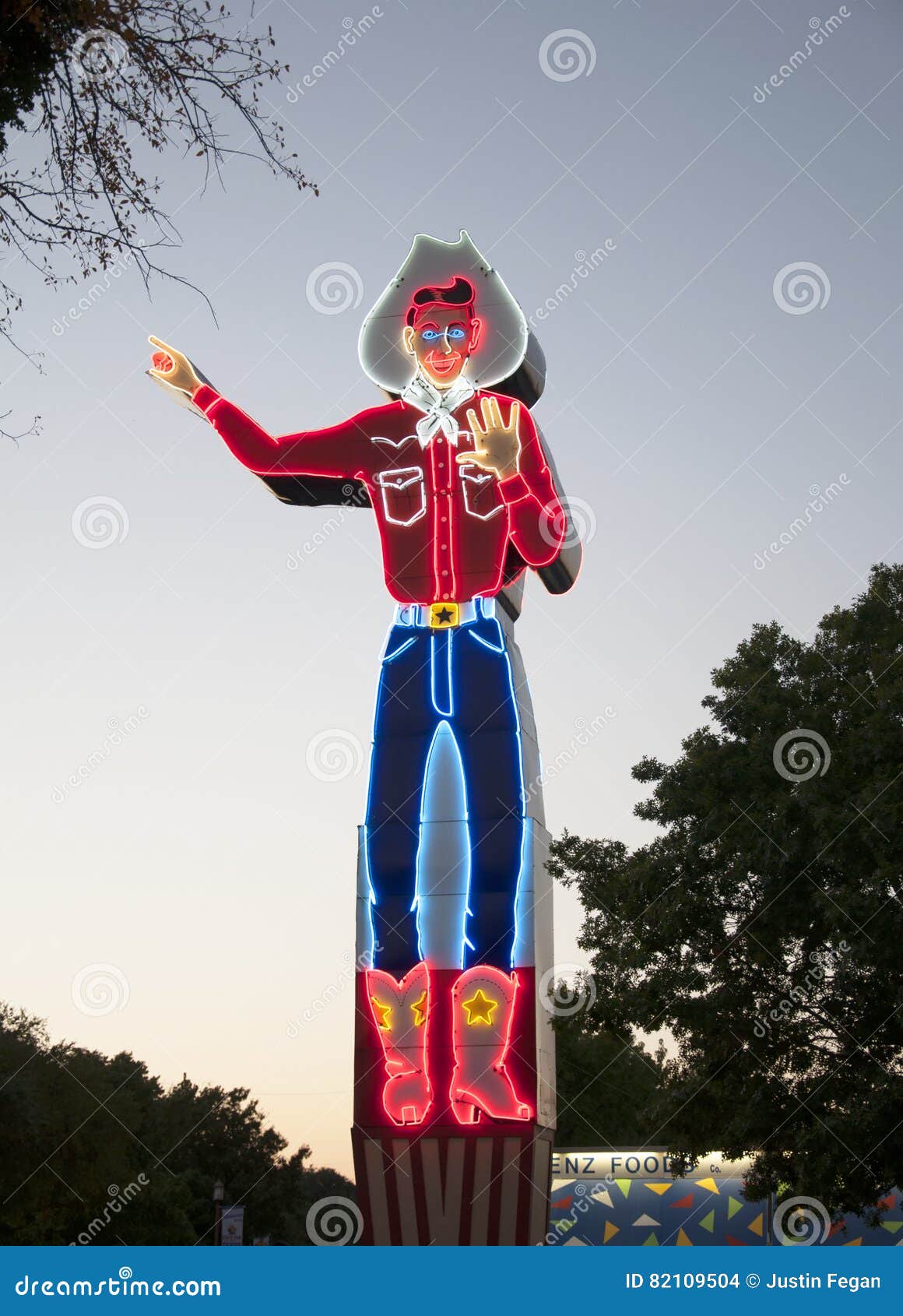 Neon Cowboy Sign at Texas State Fair Editorial Stock Image - Image of ...