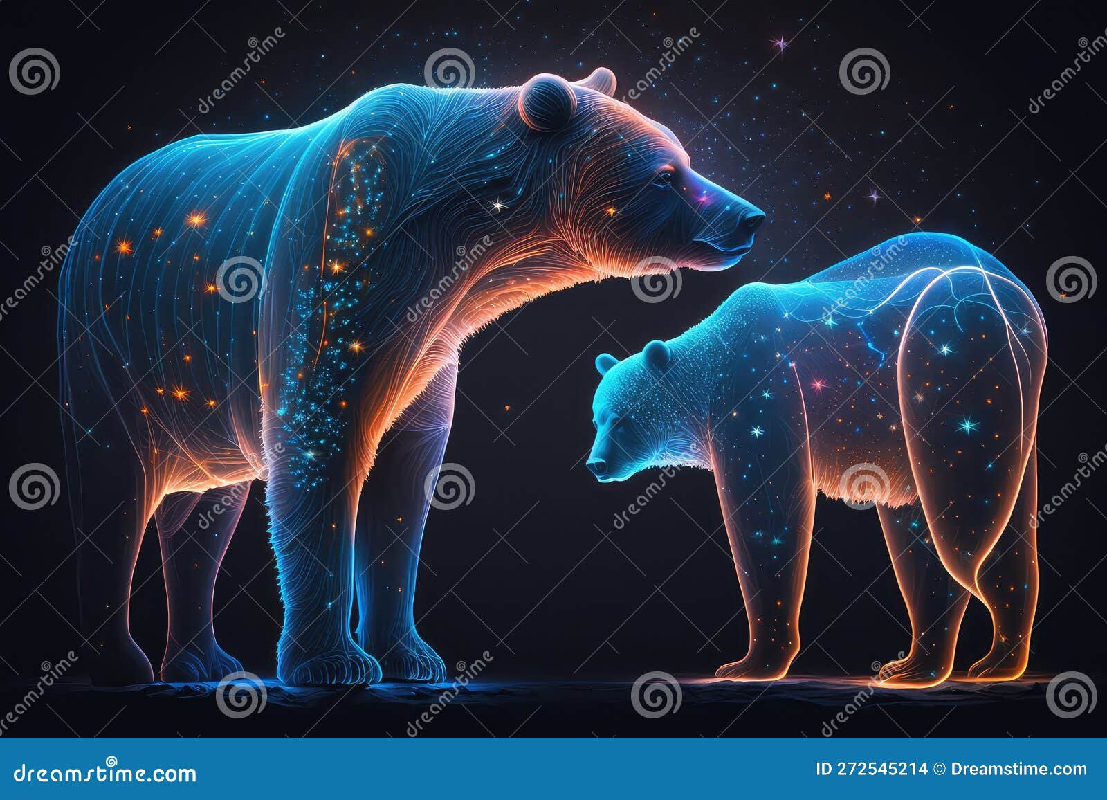 Neon Creatures Inspired by Constellations Ursa Major and Ursa Minor ...