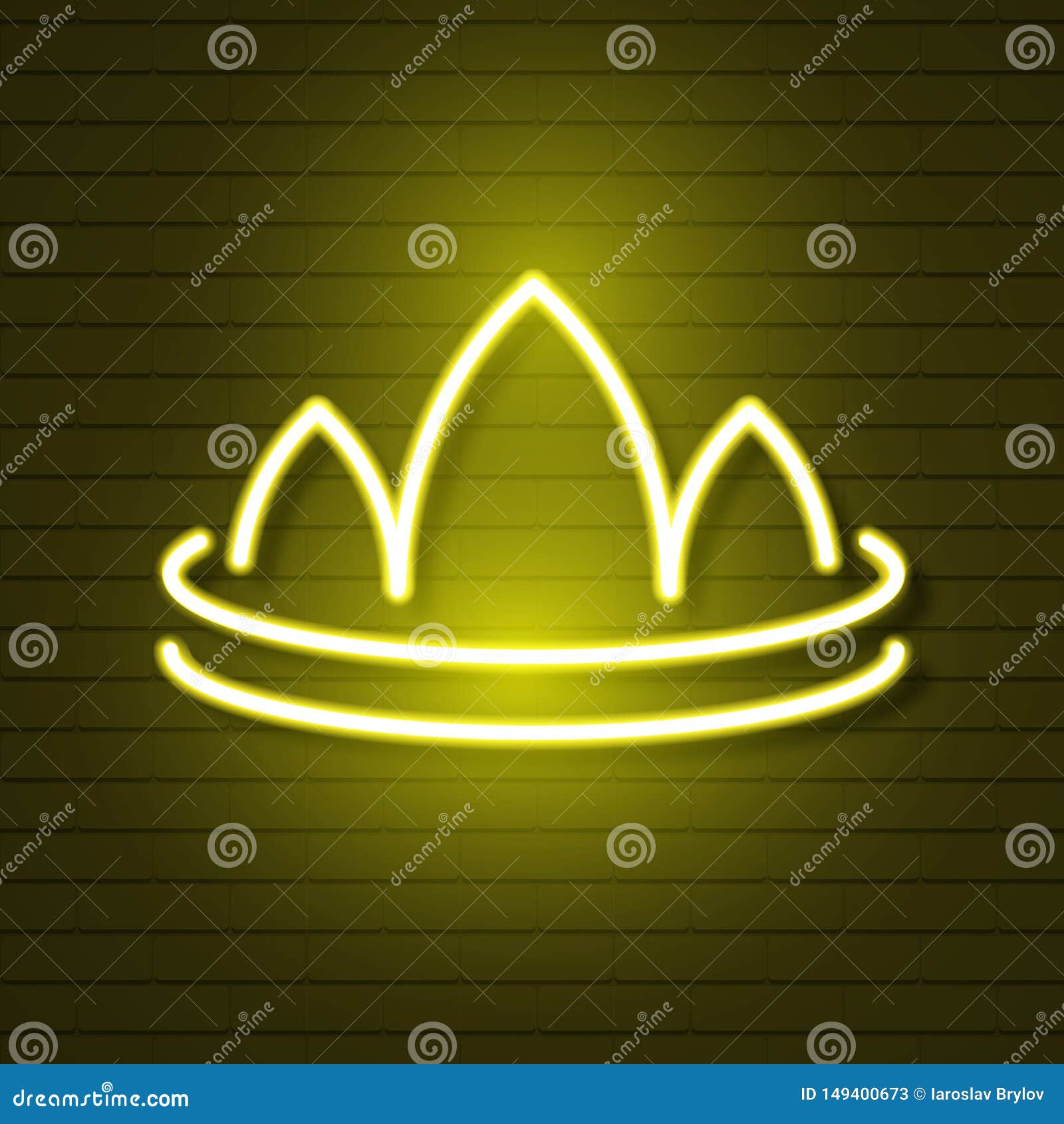 Neon Crown Sign With Flares Vector Illustration | CartoonDealer.com ...