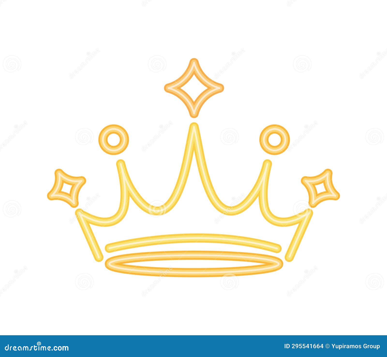 Neon crown sign stock vector. Illustration of crown - 295541664