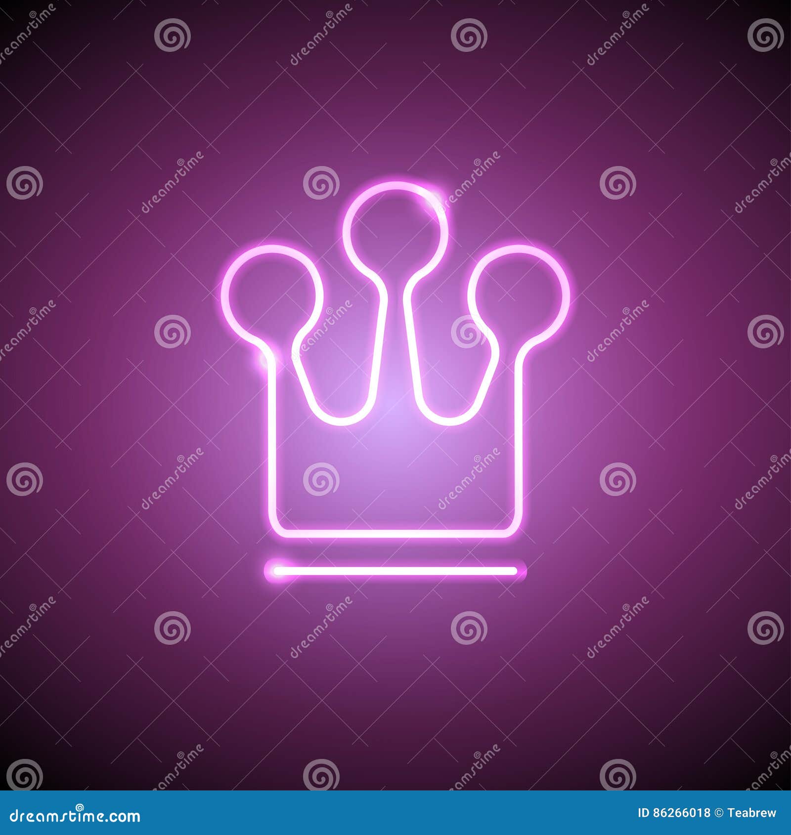 Neon Crown Vector Illustration Stock Vector - Illustration of element ...