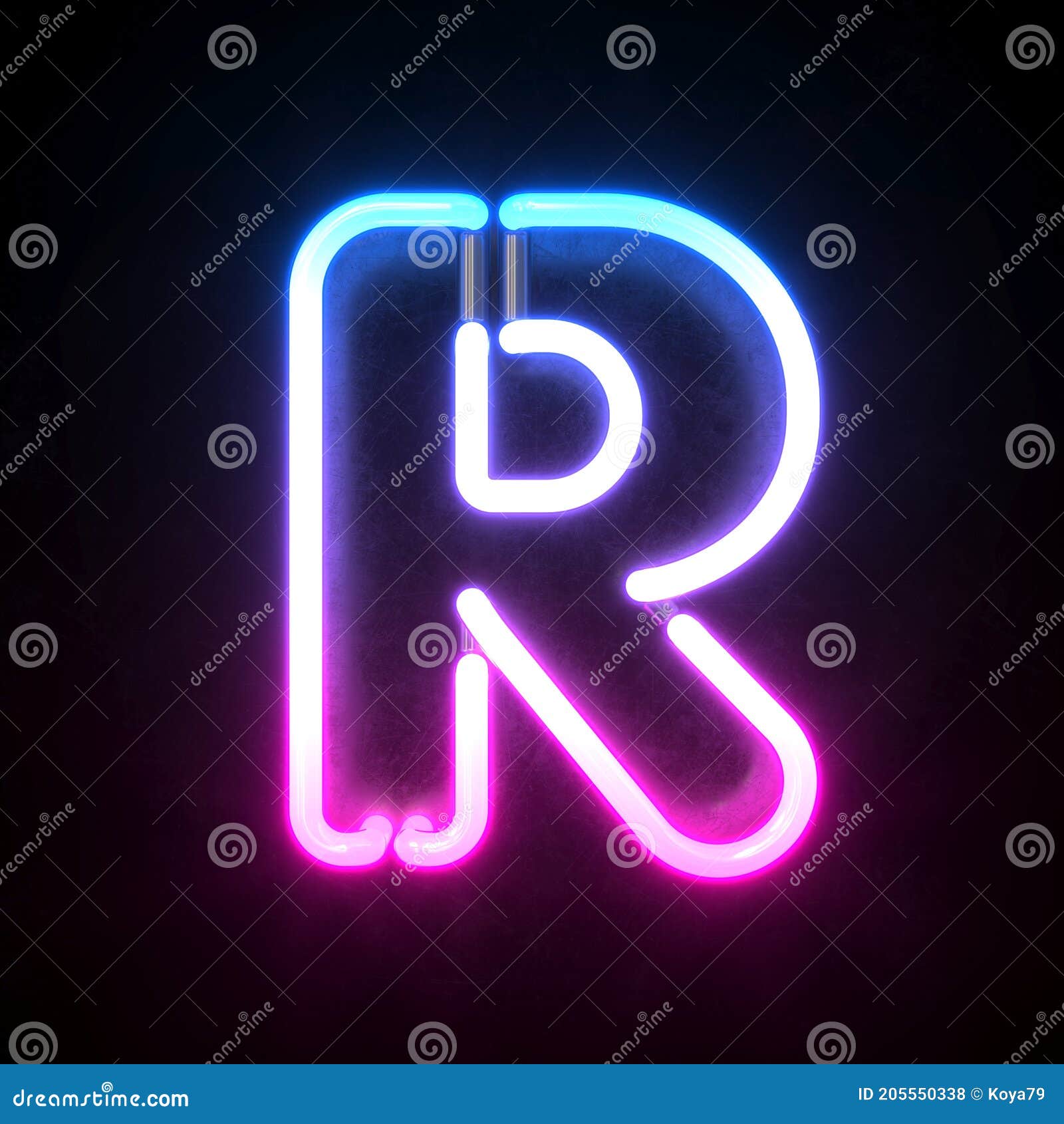 The Letter R In Blue