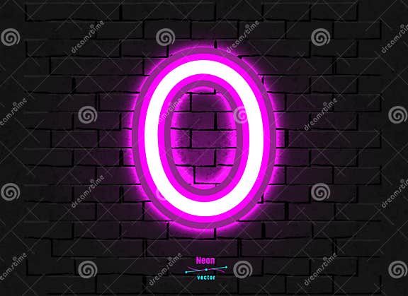 Vector Neon Digit stock vector. Illustration of digit - 190170557