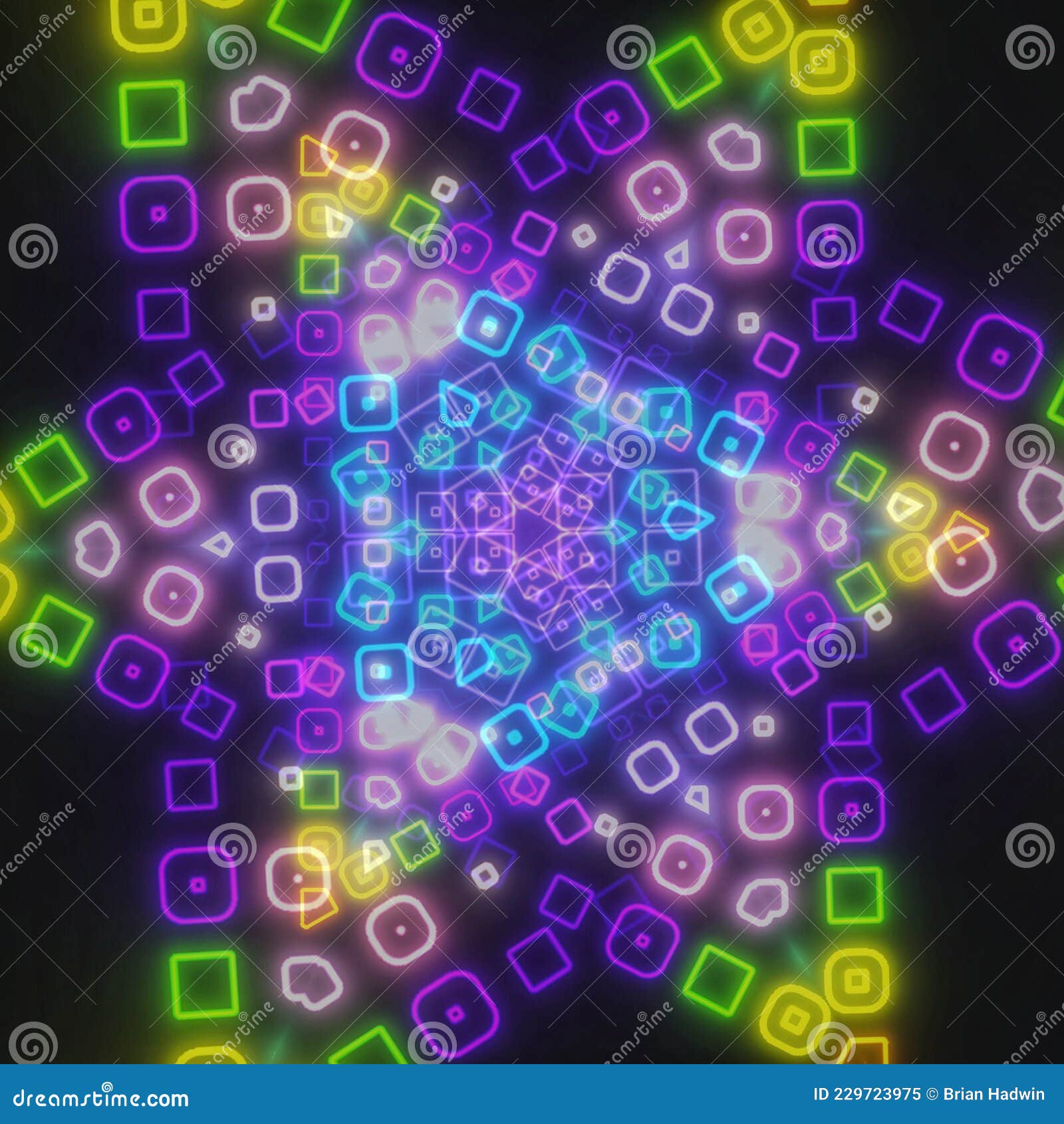 Neon digital shape pattern stock illustration. Illustration of pattern ...