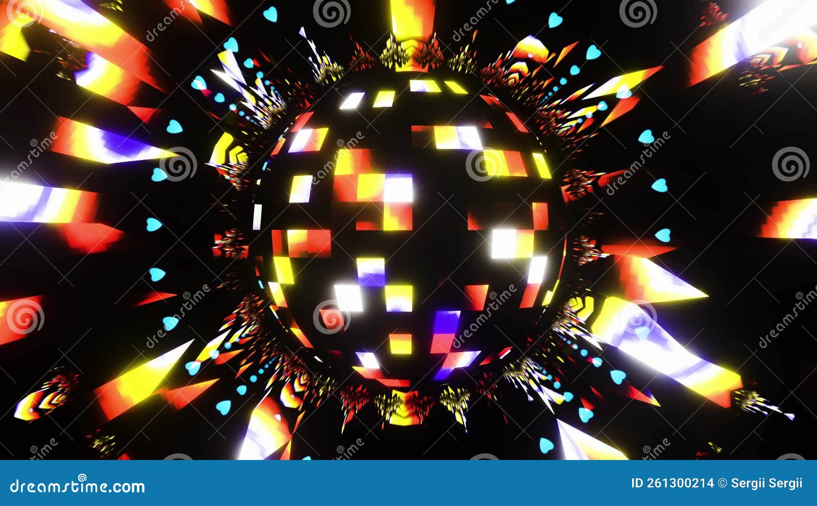 Neon Disco Ball Seamless Vj Loop Animation Stock Footage - Video of ...