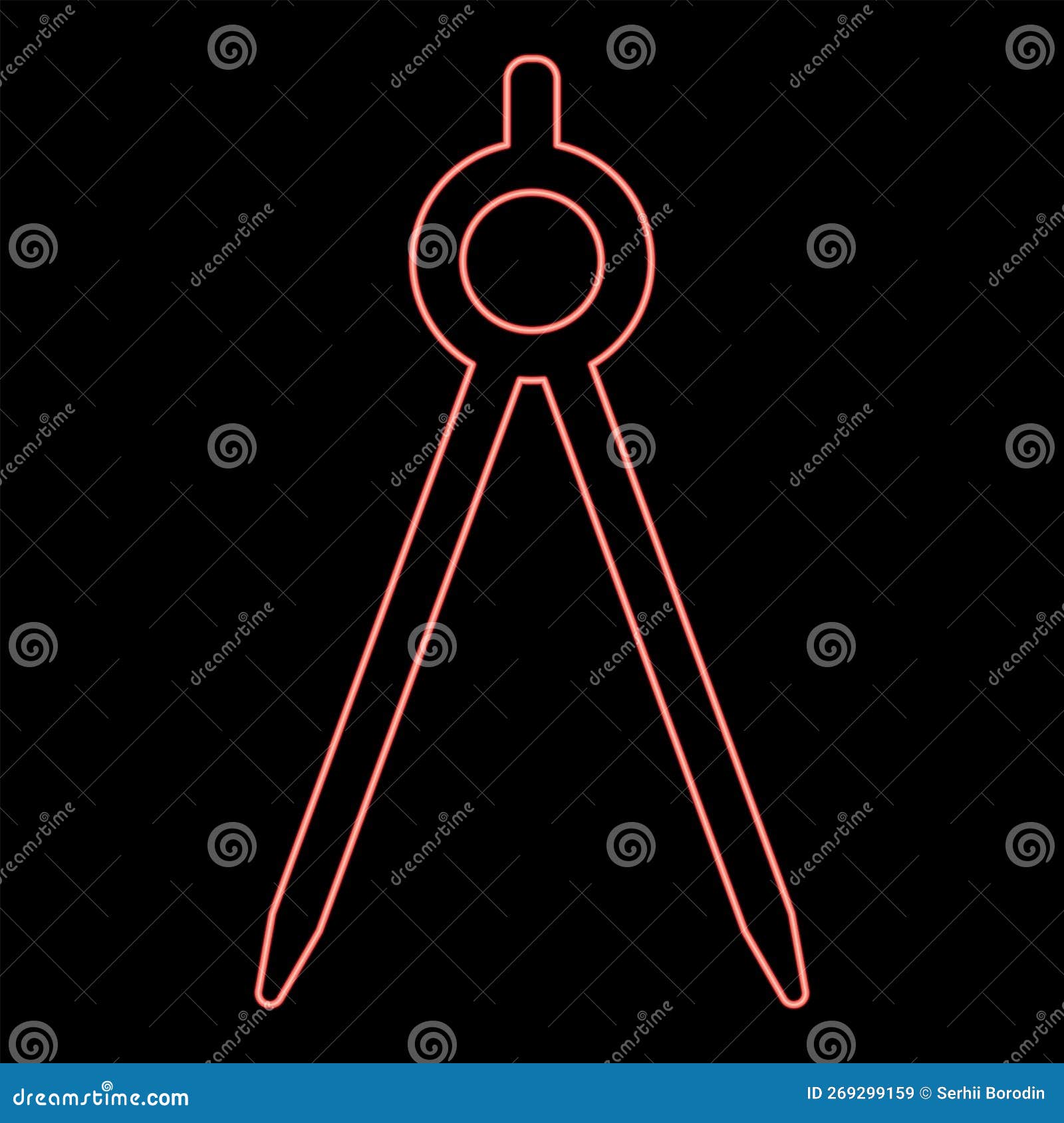 Neon Divider Circulus Circinus Red Color Vector Illustration Image Flat ...
