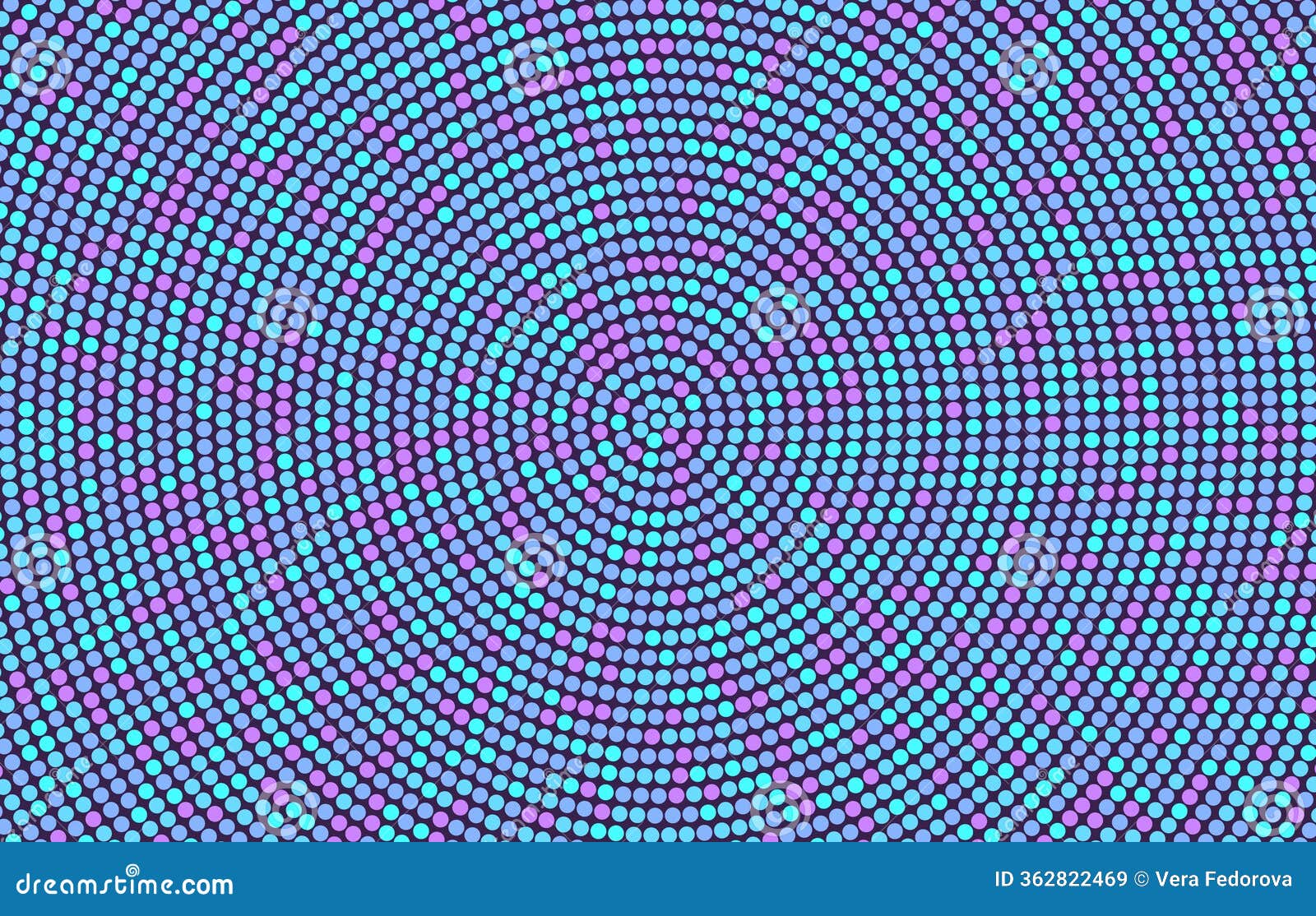 Neon Dots Abstract Background. Radial Dotted Halftone Backdrop. Vector ...