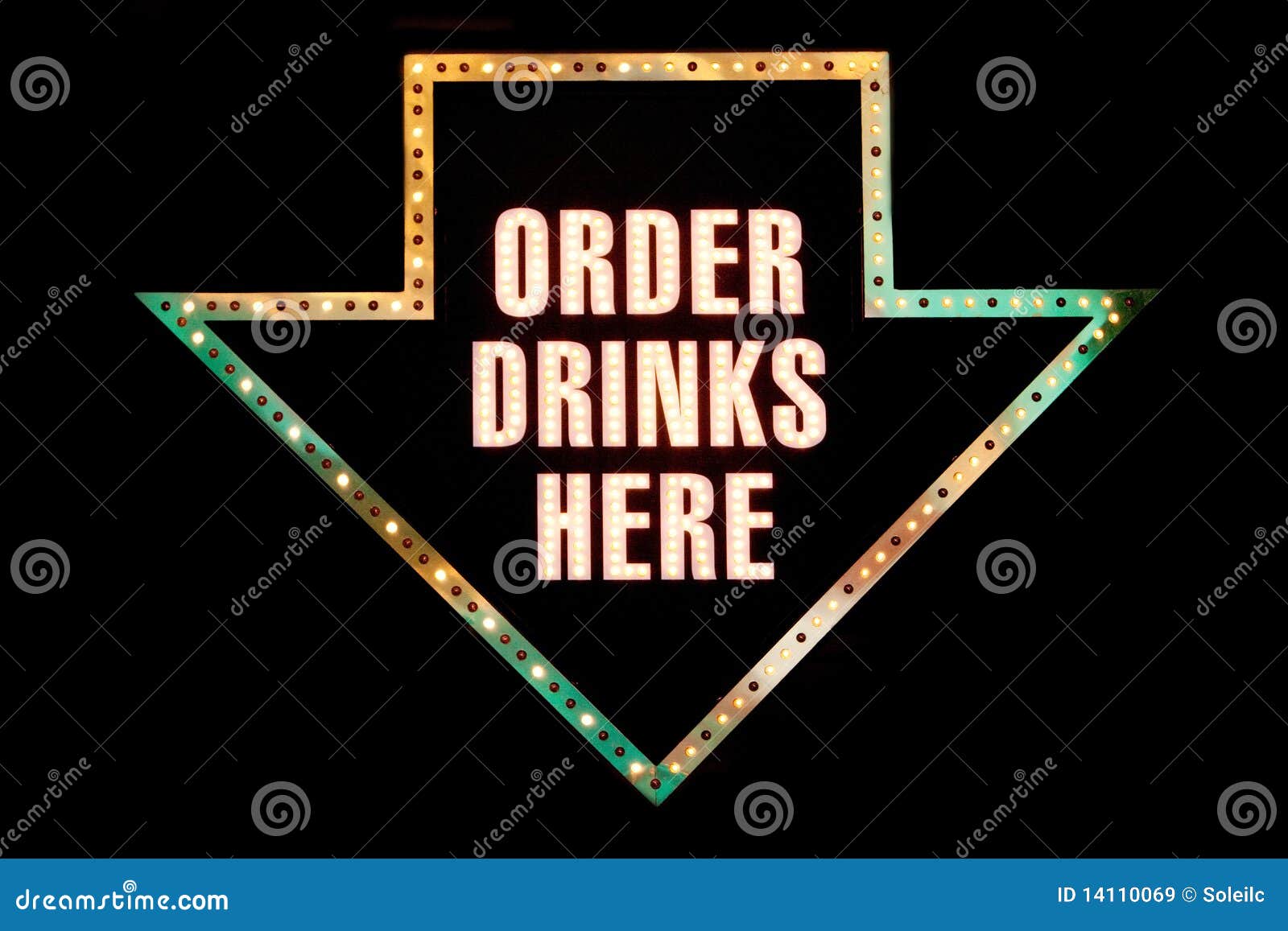 Neon drink sign stock image. Image of sign, nightlife - 14110069