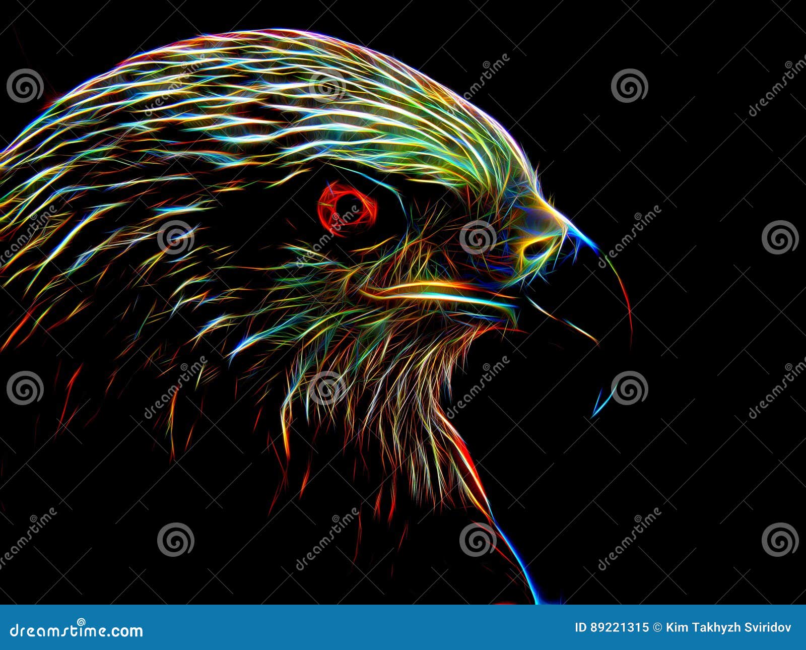 Neon Eagle Illustration Club Sign Wild Drifters Quotes Tee Graphic ...