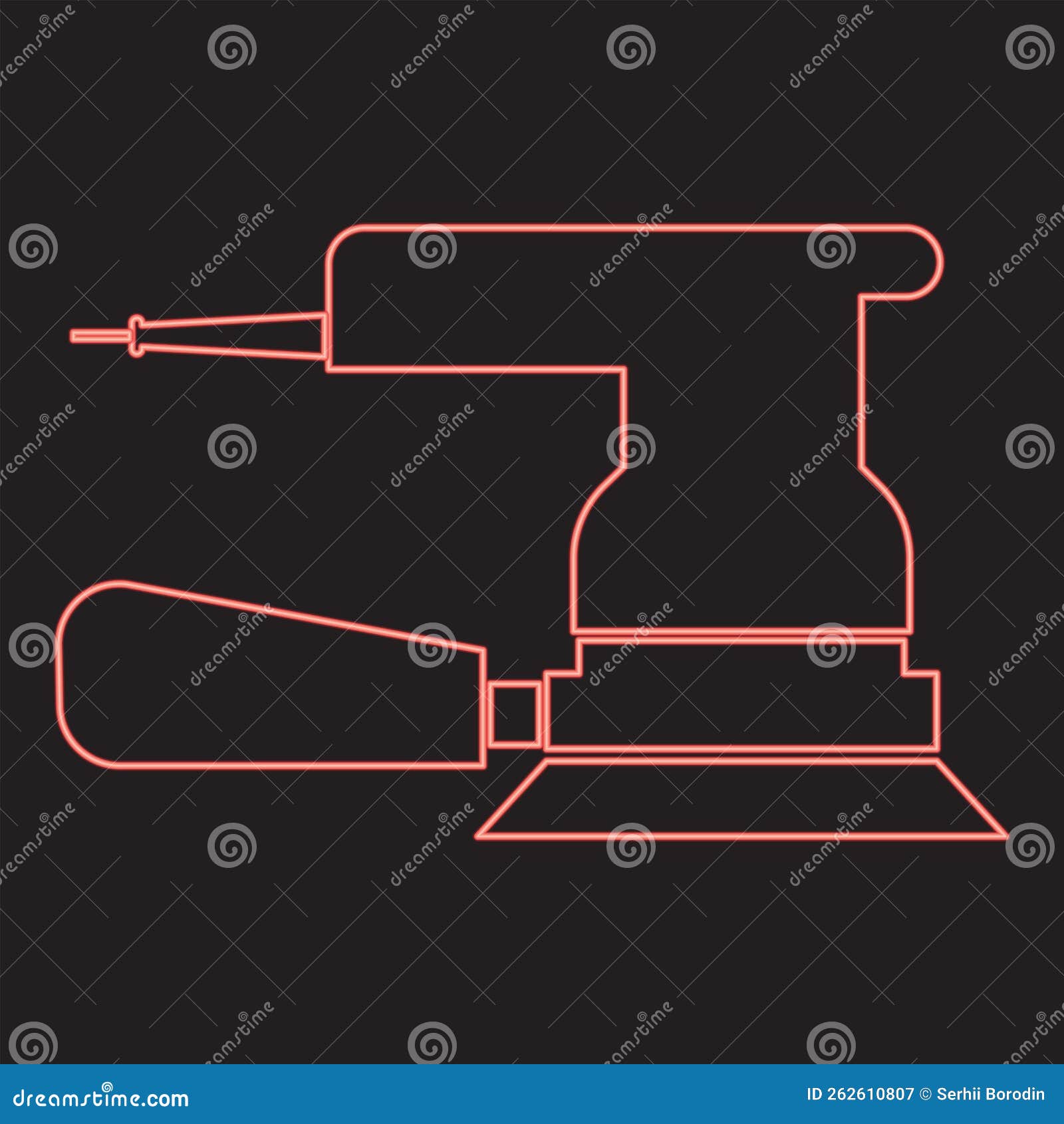 Eccentric Grinder Icon Black Color In Round Circle Vector Illustration ...