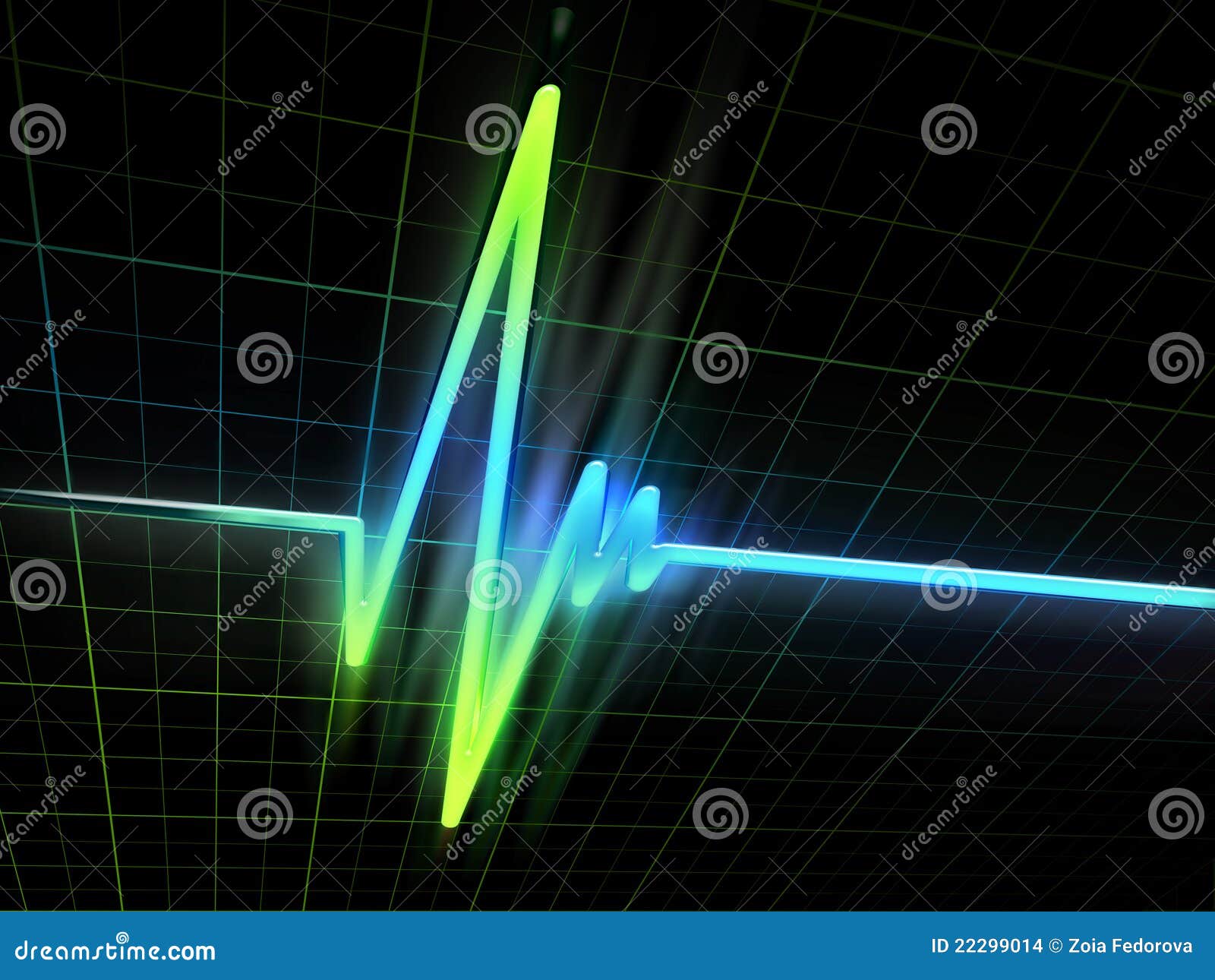 Neon ECG stock illustration. Illustration of chart, coronary - 22299014